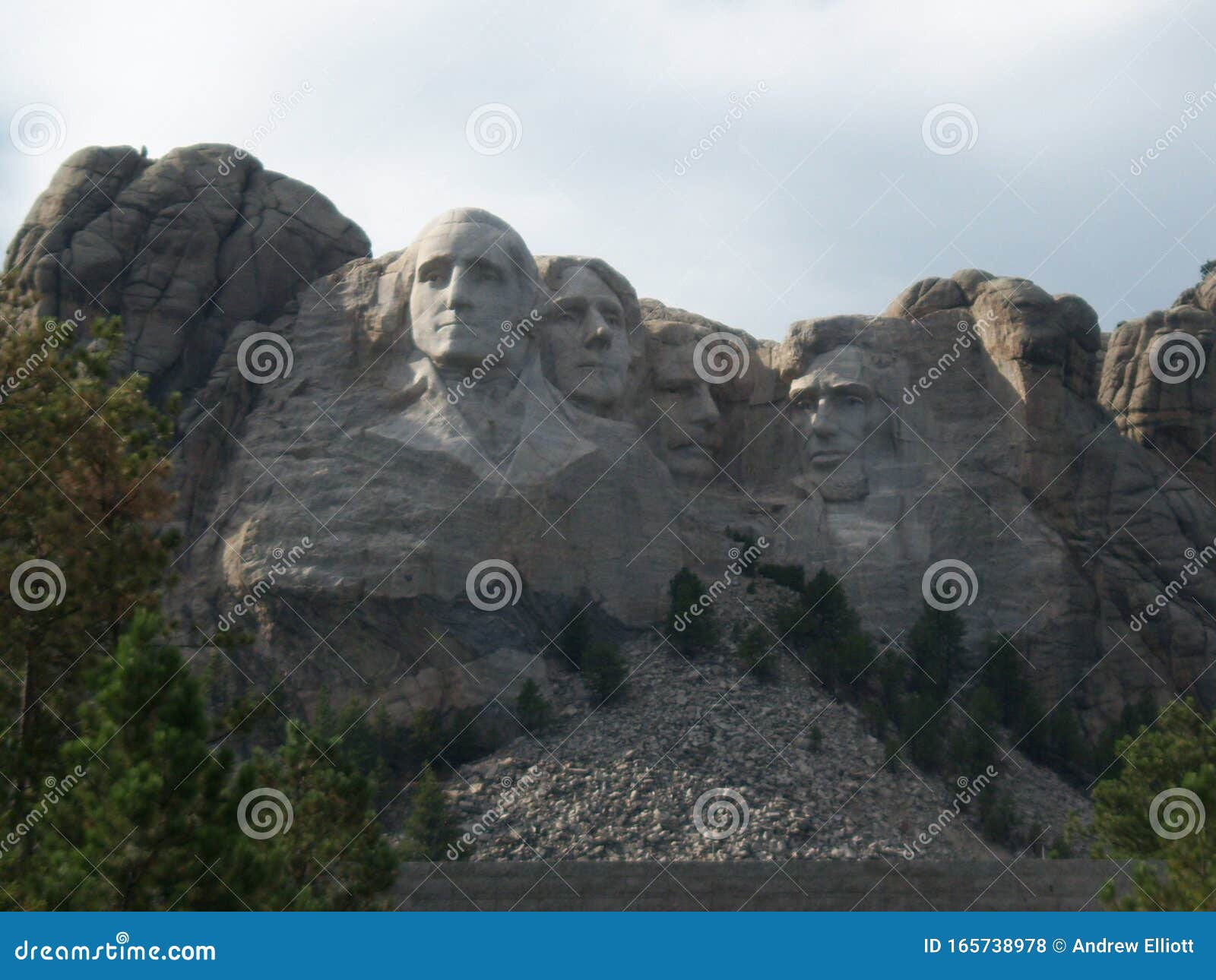 A Great View of the Mount Rushmore Memorial Stock Photo - Image of ...