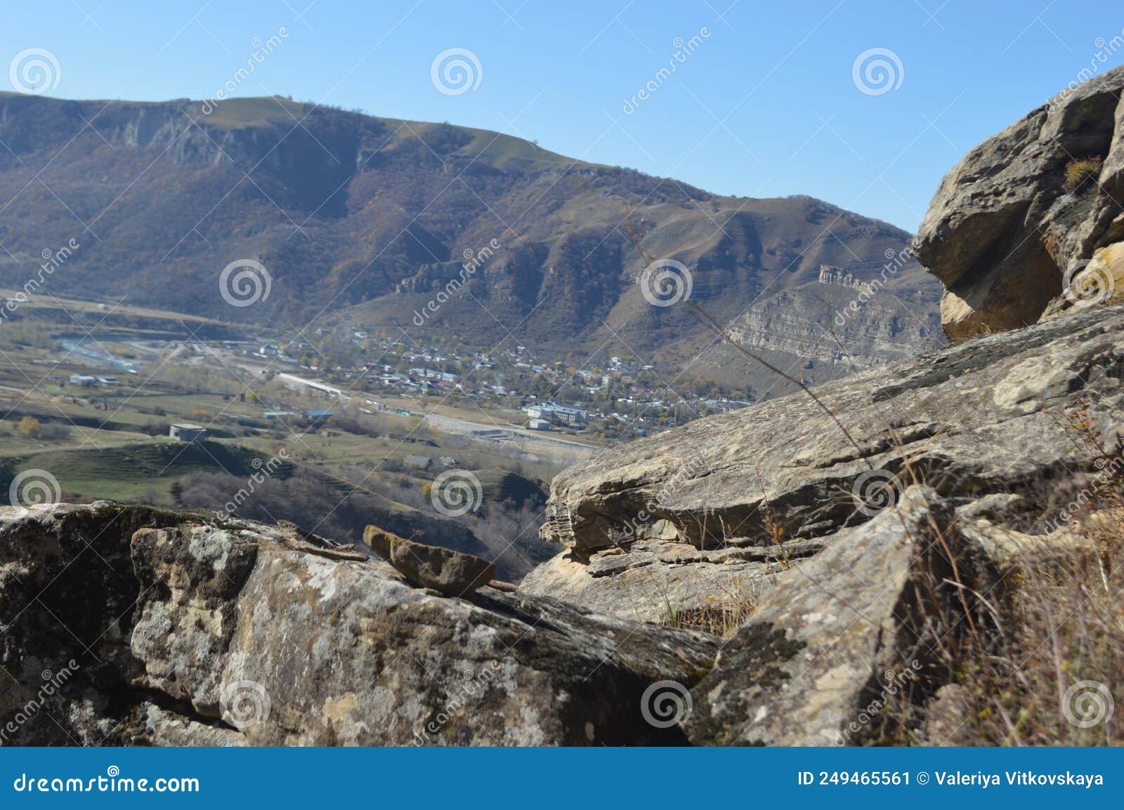 Great View on the Way To the Top of the Mountain Stock Image - Image of ...