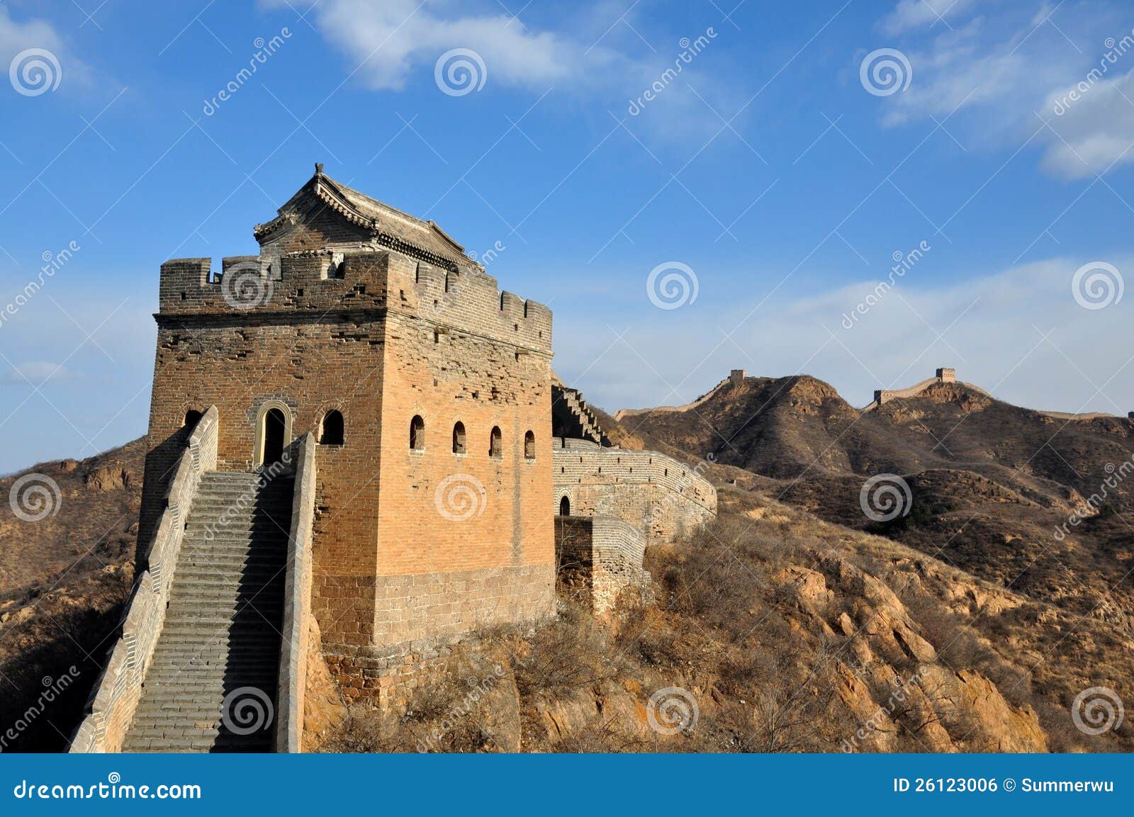 Great Wall stock photo. Image of landmark, dynasty, postcard - 26123006
