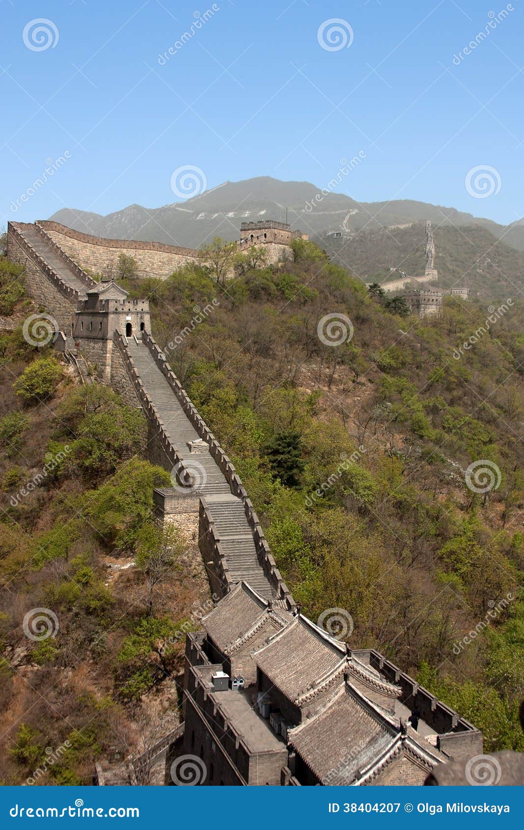 Great wall stock image. Image of journey, ancient, buildings - 38404207