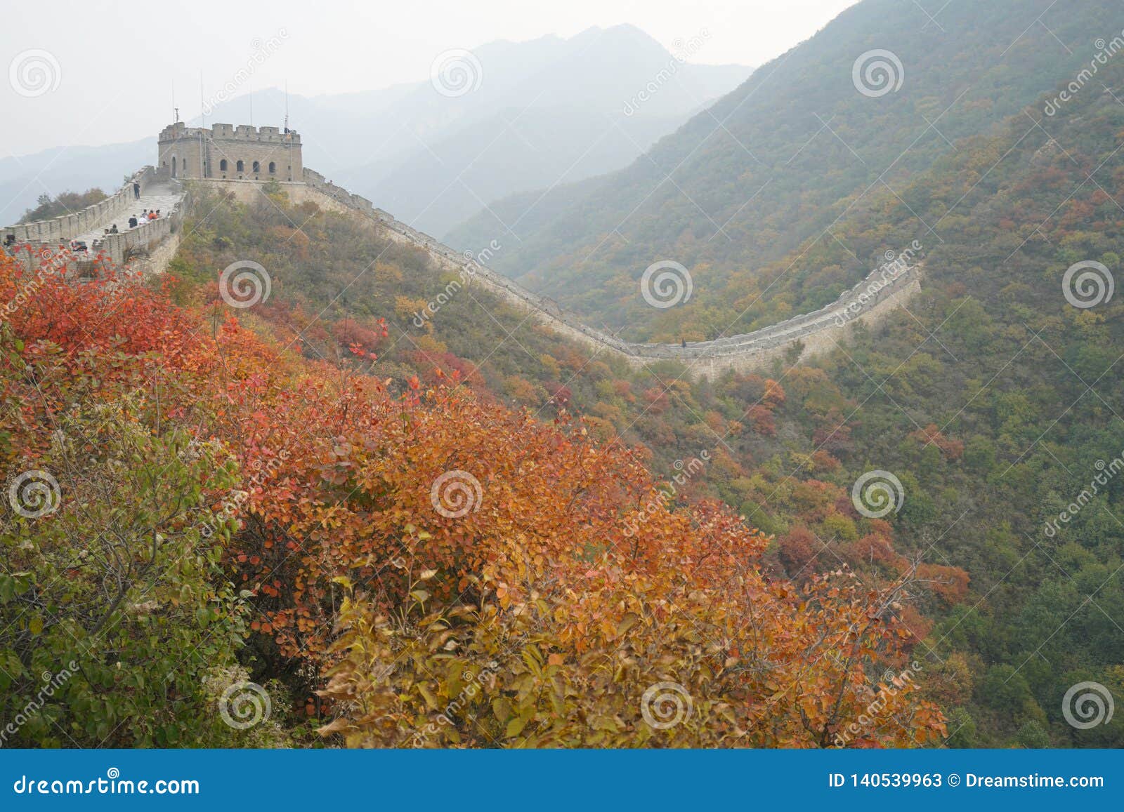 The Great Wall Autumn China Stock Image - Image of 201810, autumn ...