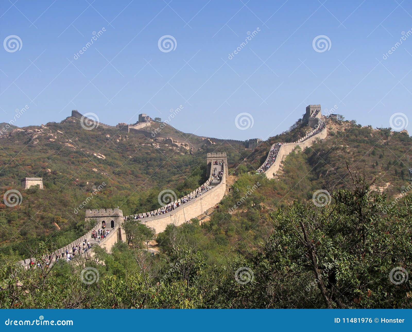 Great Wall Badaling stock photo. Image of battlements - 11481976