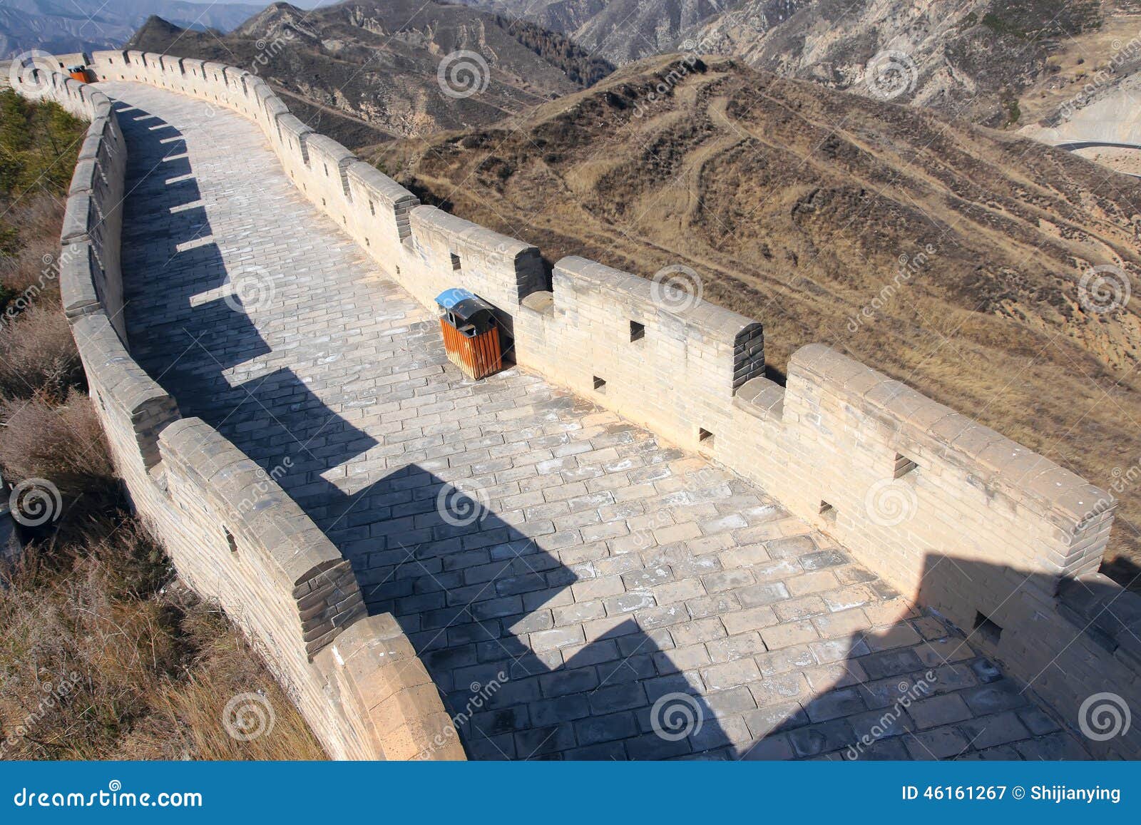 Great wall stock image. Image of mountain, scenery, landscape - 46161267