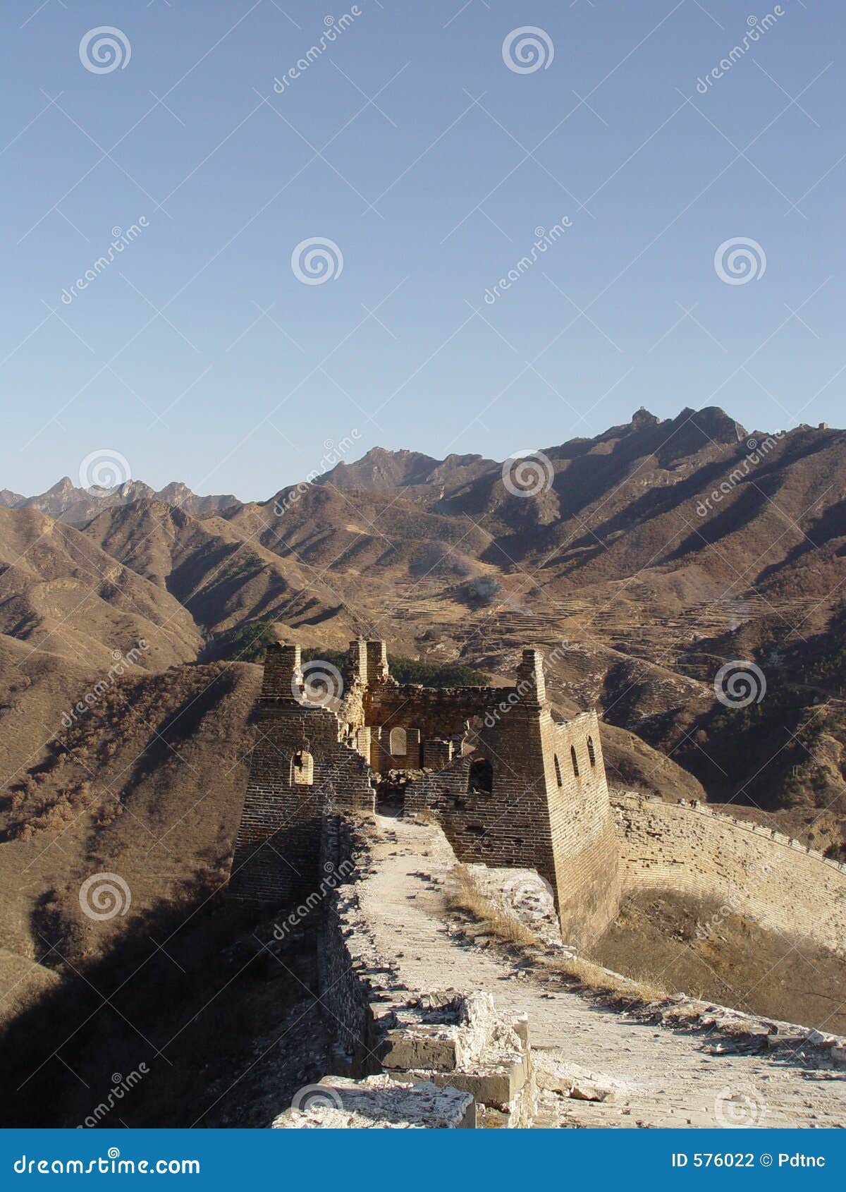 The Great Wall of China stock photo. Image of trek, hike - 576022
