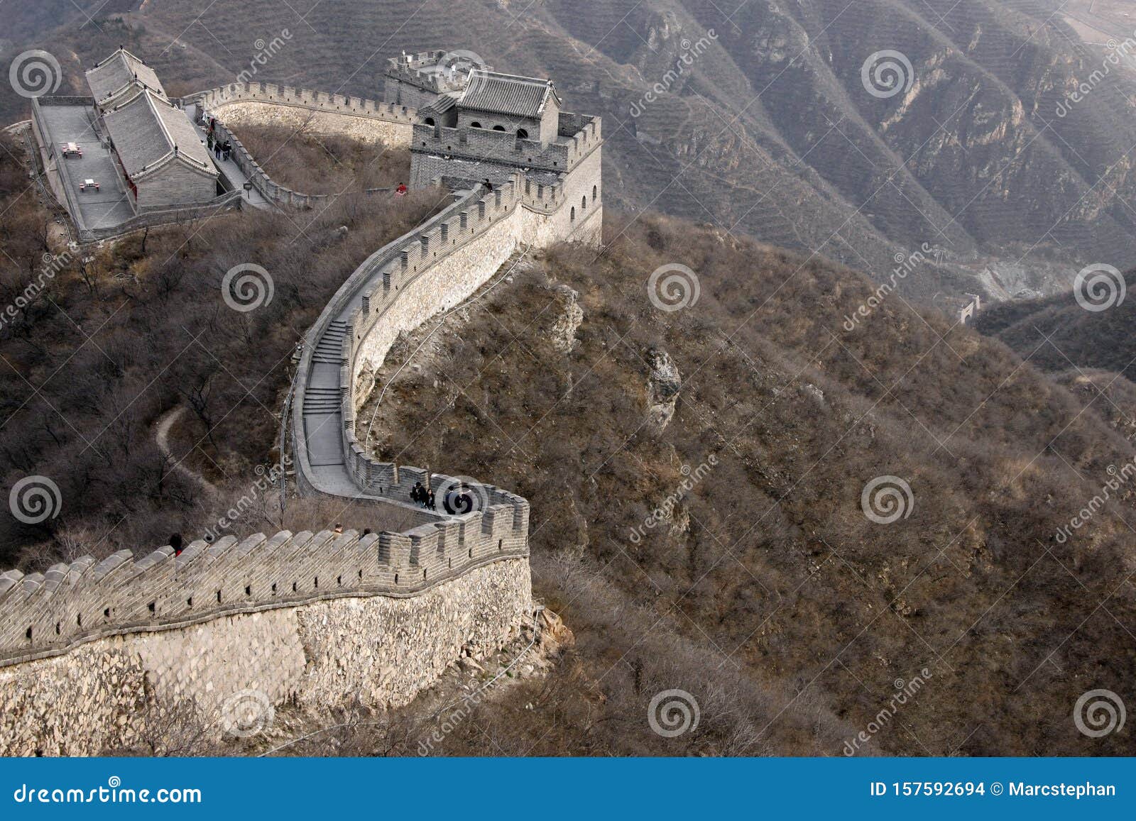 The Great Wall of China, Asia Editorial Stock Image - Image of hilly ...