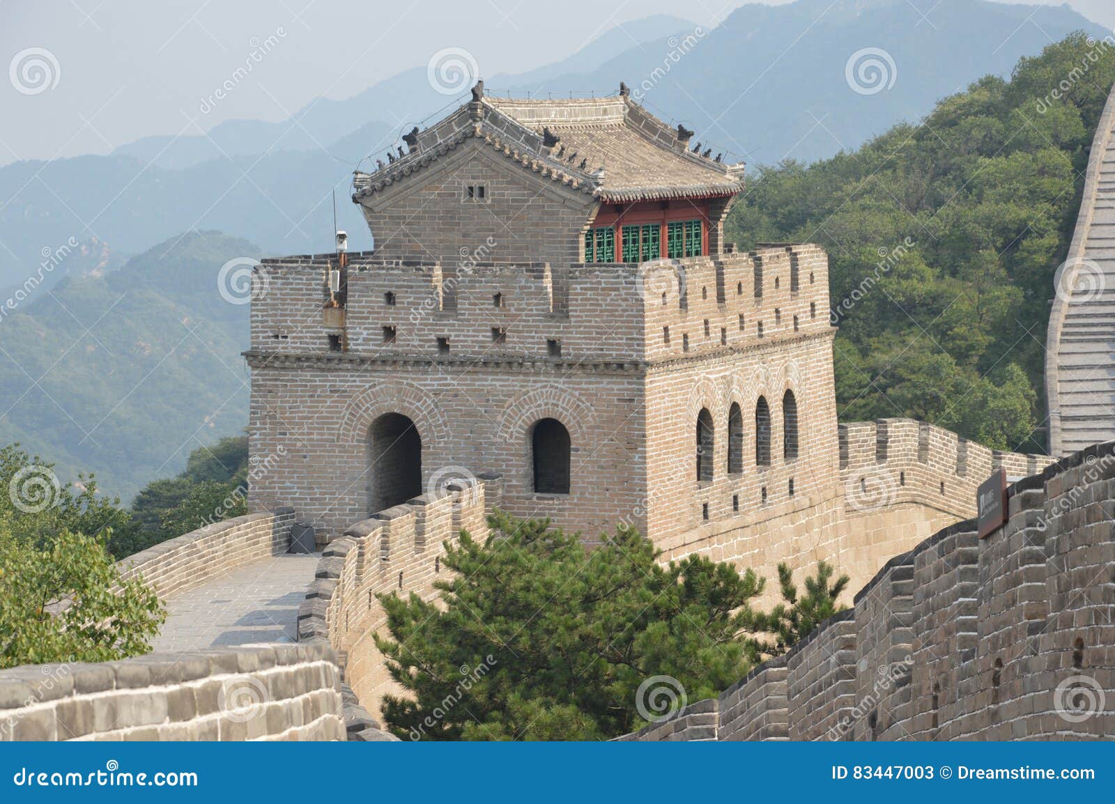 Great Wall of China Guard Station Stock Image - Image of buddha ...