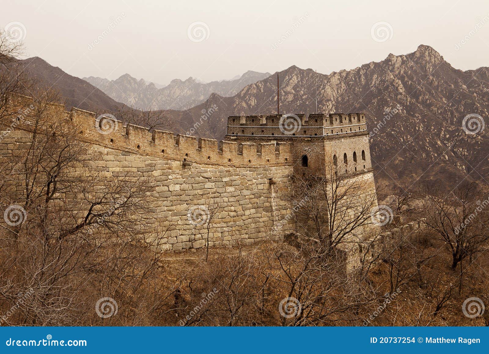 Great Wall of China Guardtower Stock Photo - Image of chinese, great ...