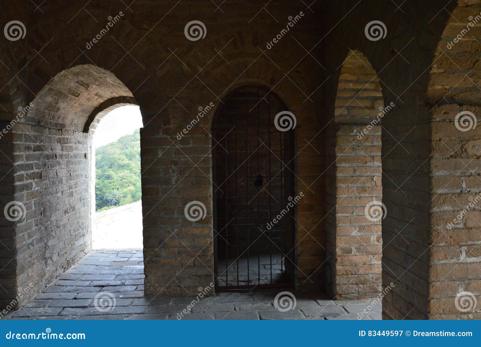 Great Wall of China Inside the Tower Stock Image - Image of ...