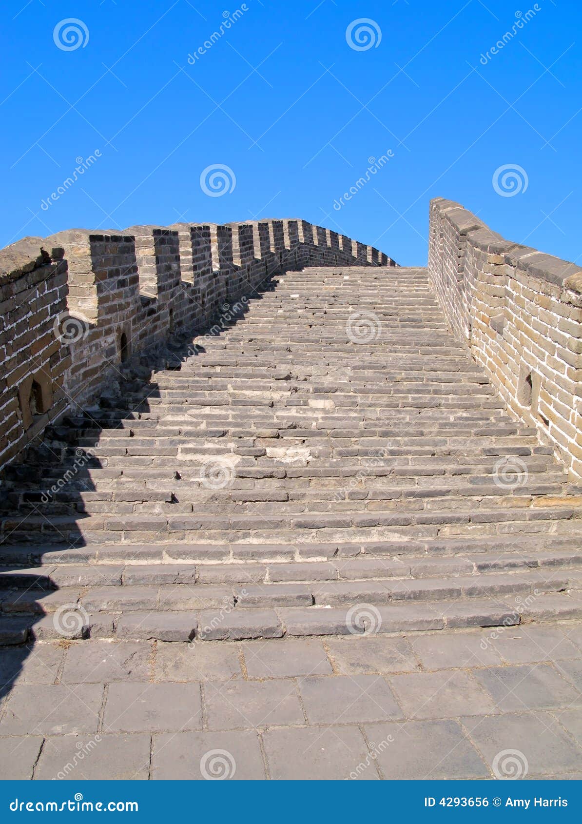 Great Wall of China Staircase Stock Photo - Image of history, barrier ...