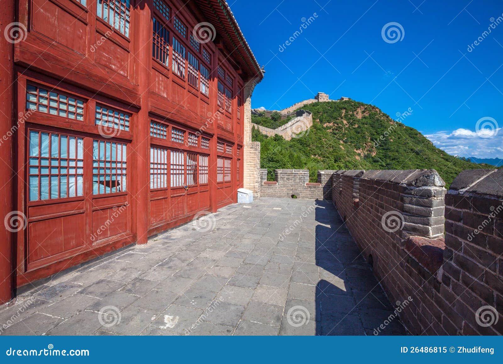 Great Wall of China at Sunny Day Stock Image - Image of sightseeing ...
