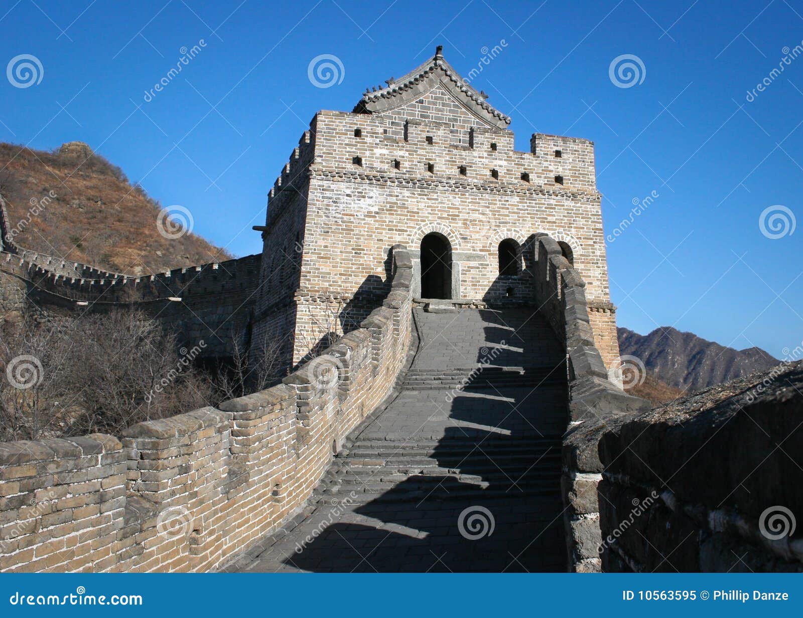 Great Wall of China with Turret Stock Image - Image of travel ...