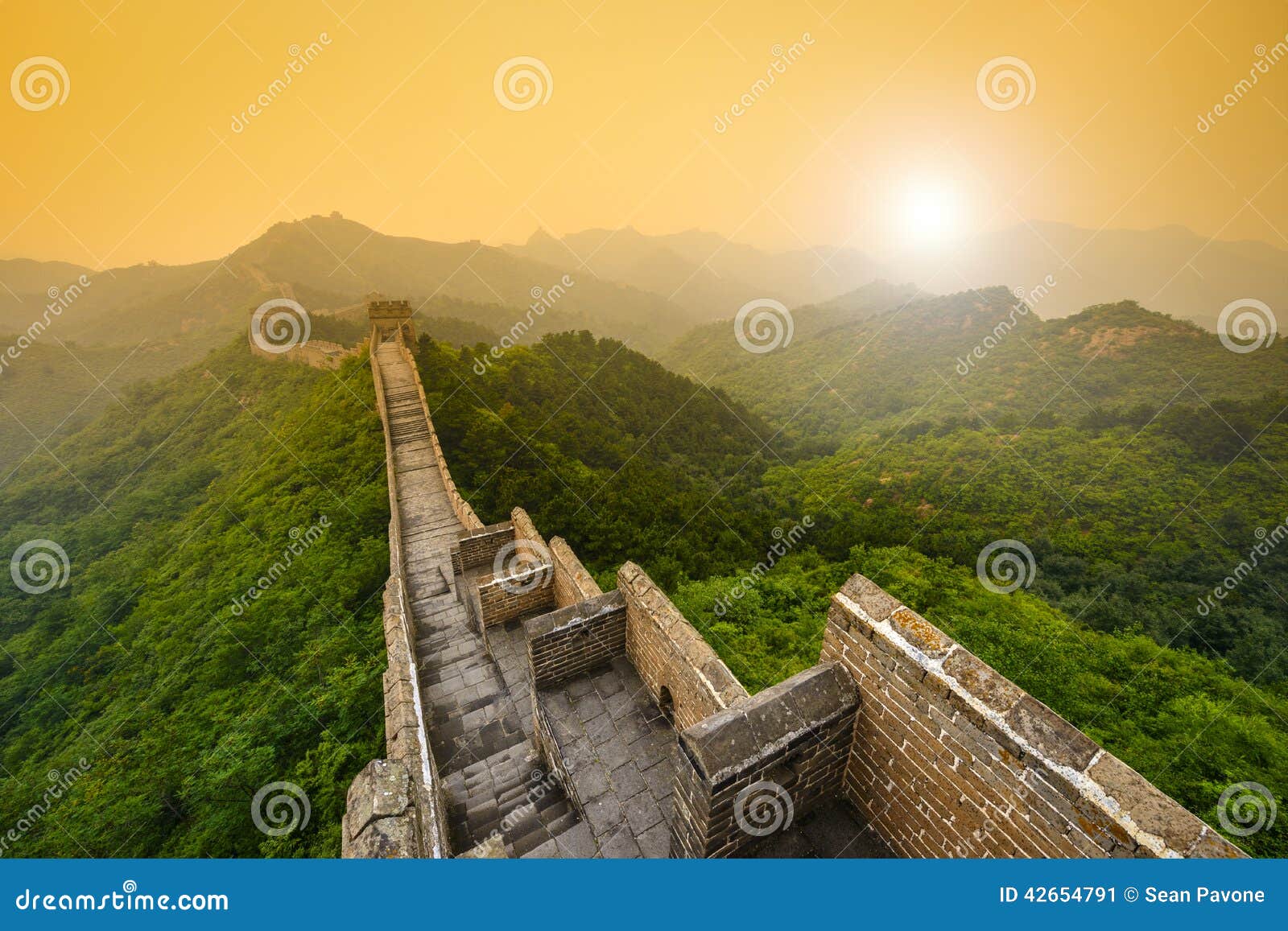 Great Wall of China stock image. Image of famous, blockade - 42654791