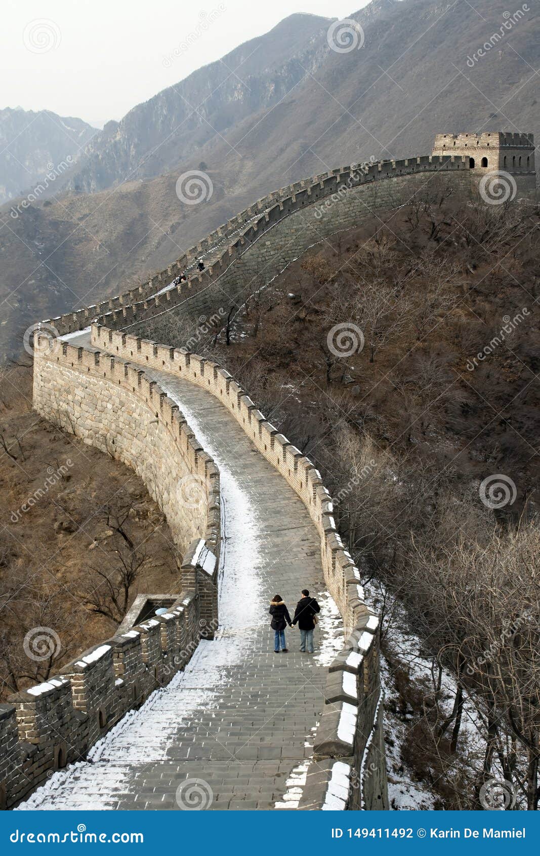 Great Wall of China in Winter Editorial Photography - Image of great ...