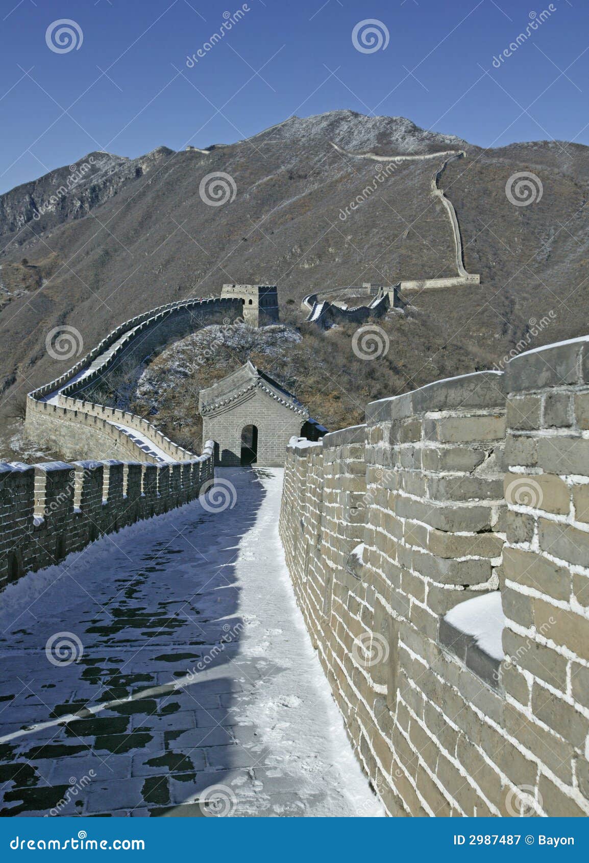 Great Wall, Peking stock image. Image of elevation, winter - 2987487