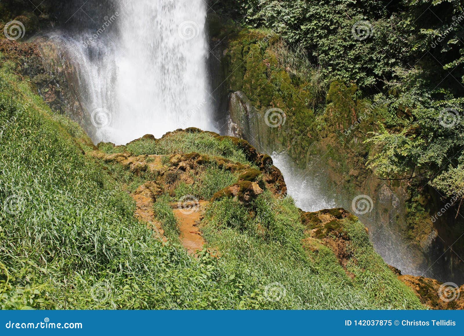 Great Waterfalls and Waterfall Park of Edessa Greece Stock Image ...
