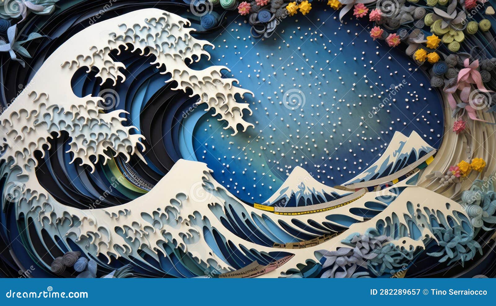 The Great Wave Off Kanagawa Multi Dimensional Layered in Paper Work ...