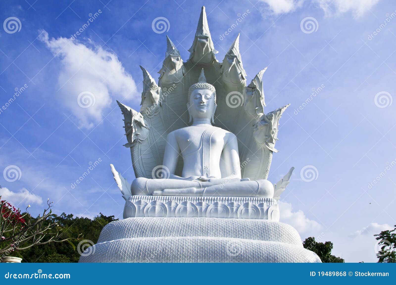 Great White Buddha. stock photo. Image of decoration - 19489868