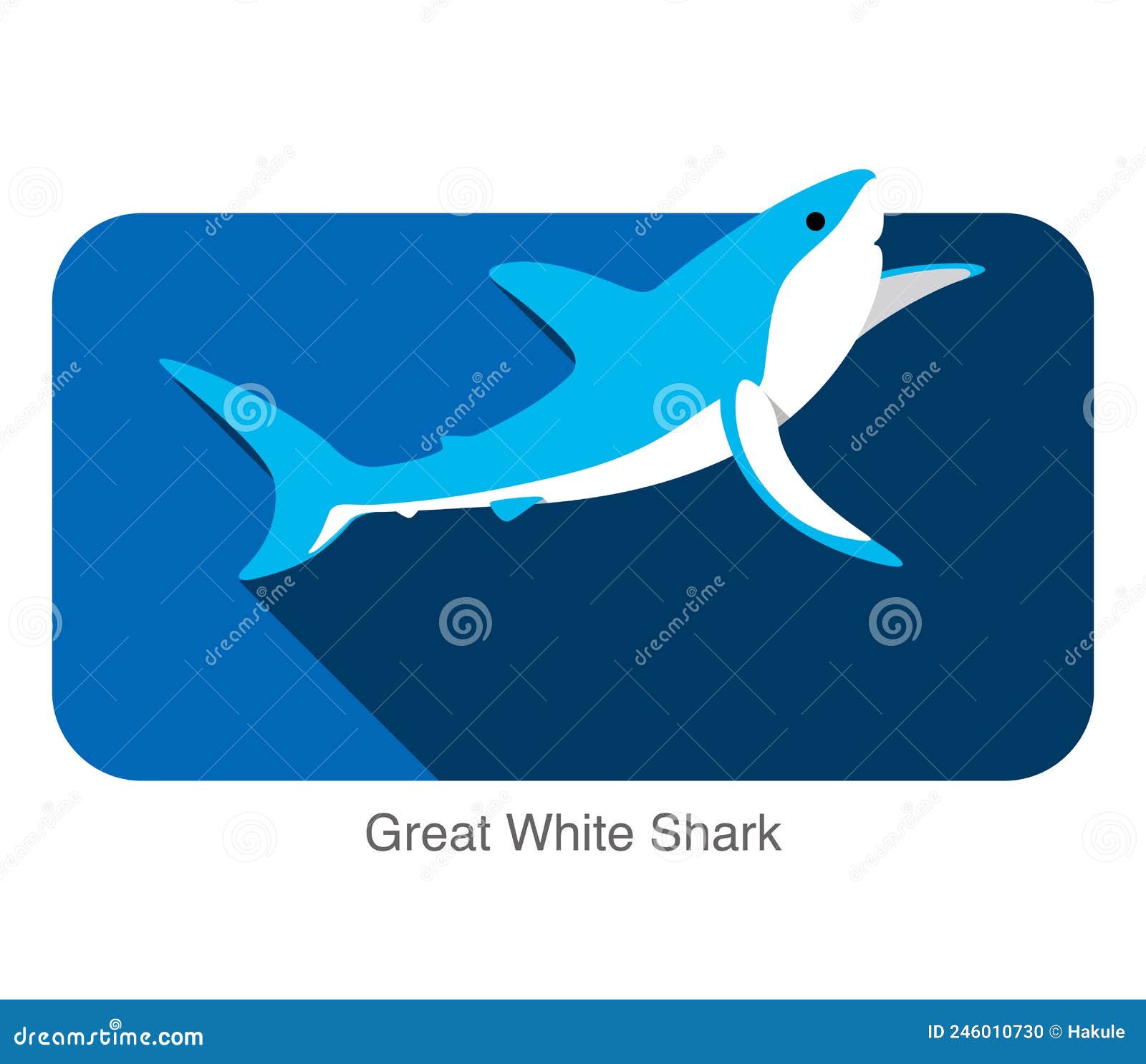 Shark Jumping Hand Drawing Vintage Style Vector Illustration ...