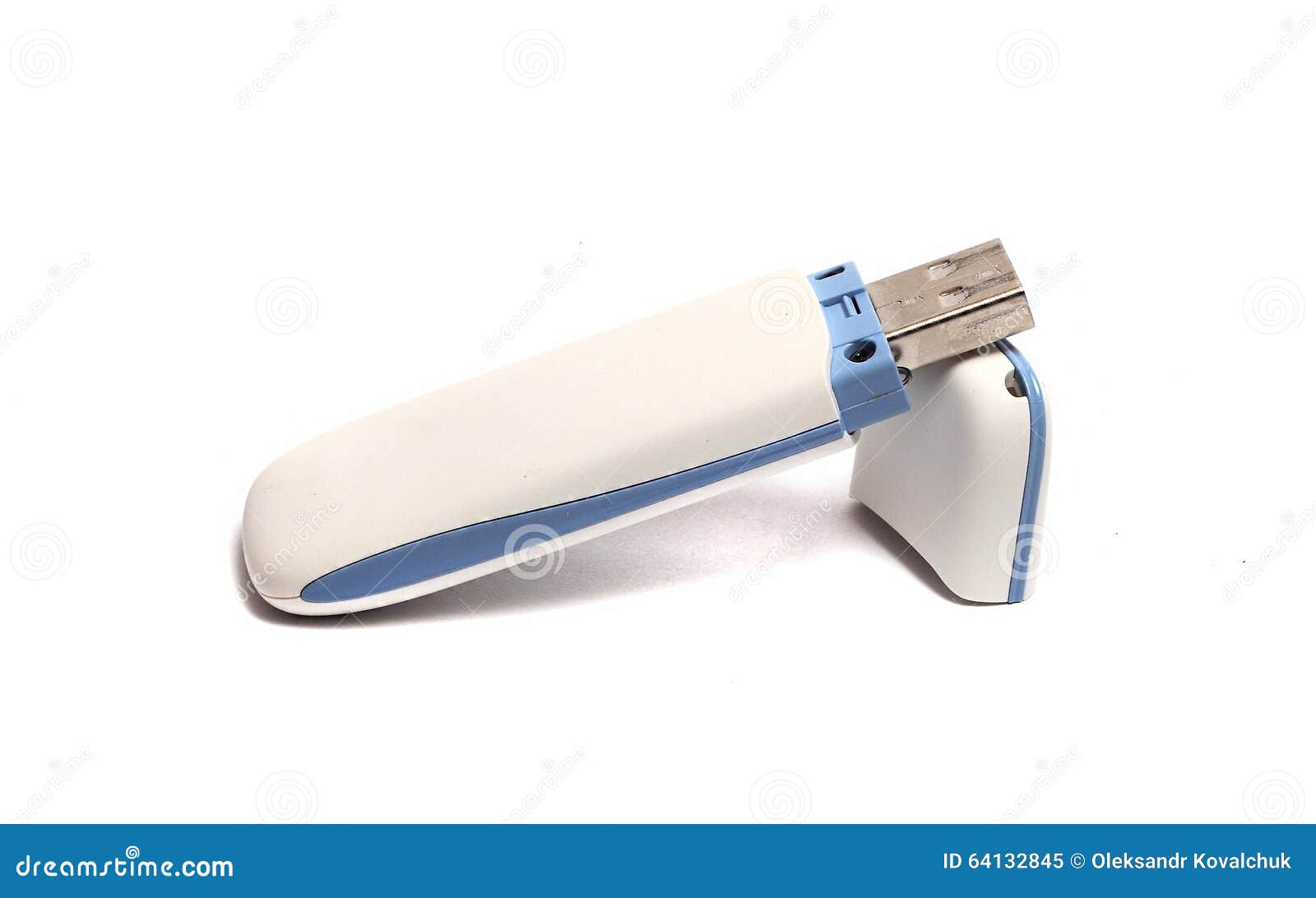 Great White USB Flash Drive on a White Background Stock Image - Image ...