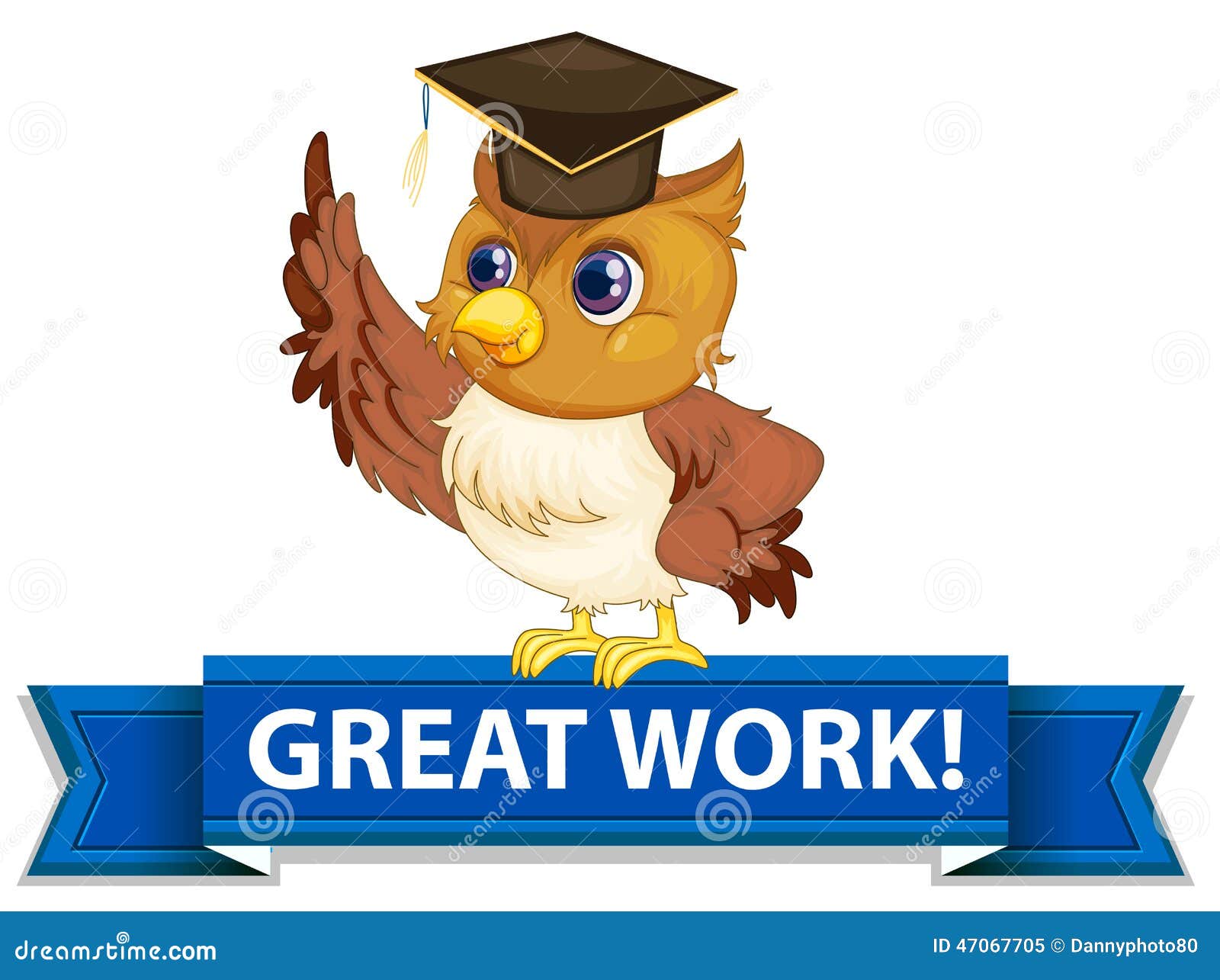 Great work stock vector. Illustration of pointing, bird - 47067705