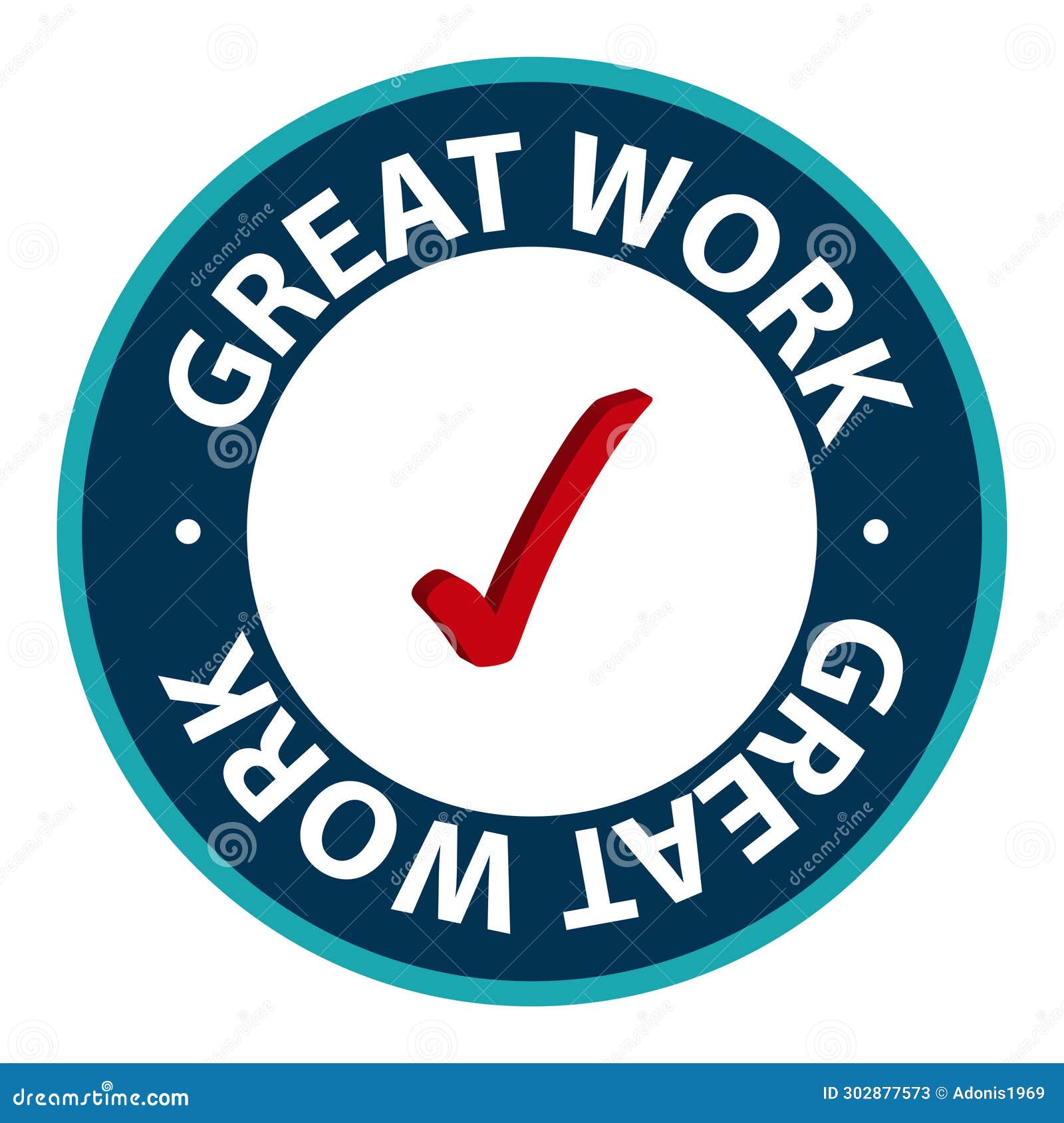 Great Work Stickers With Hand Thumbs Up Symbol. Cartoon Vector ...