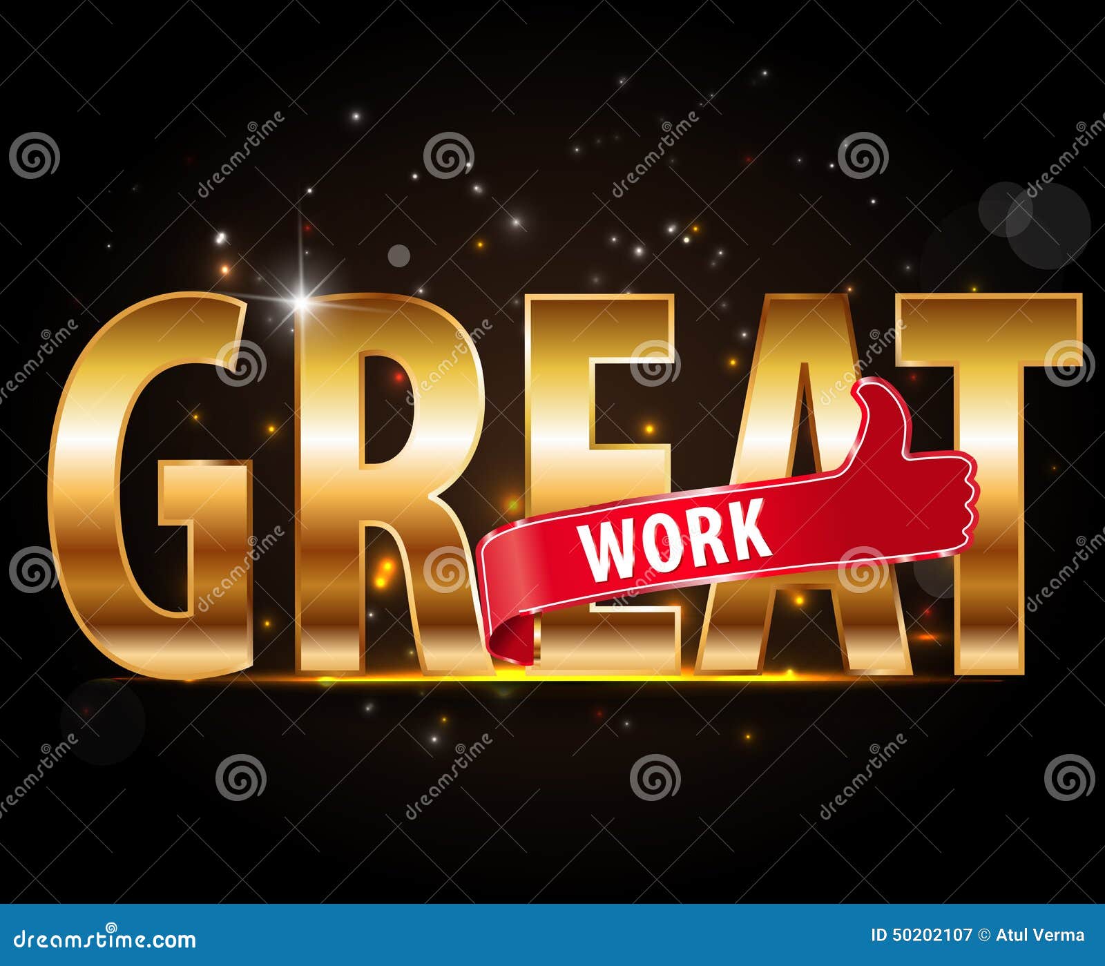 Great Work Stickers with Hand Thumbs Up Symbol. Stock Vector ...