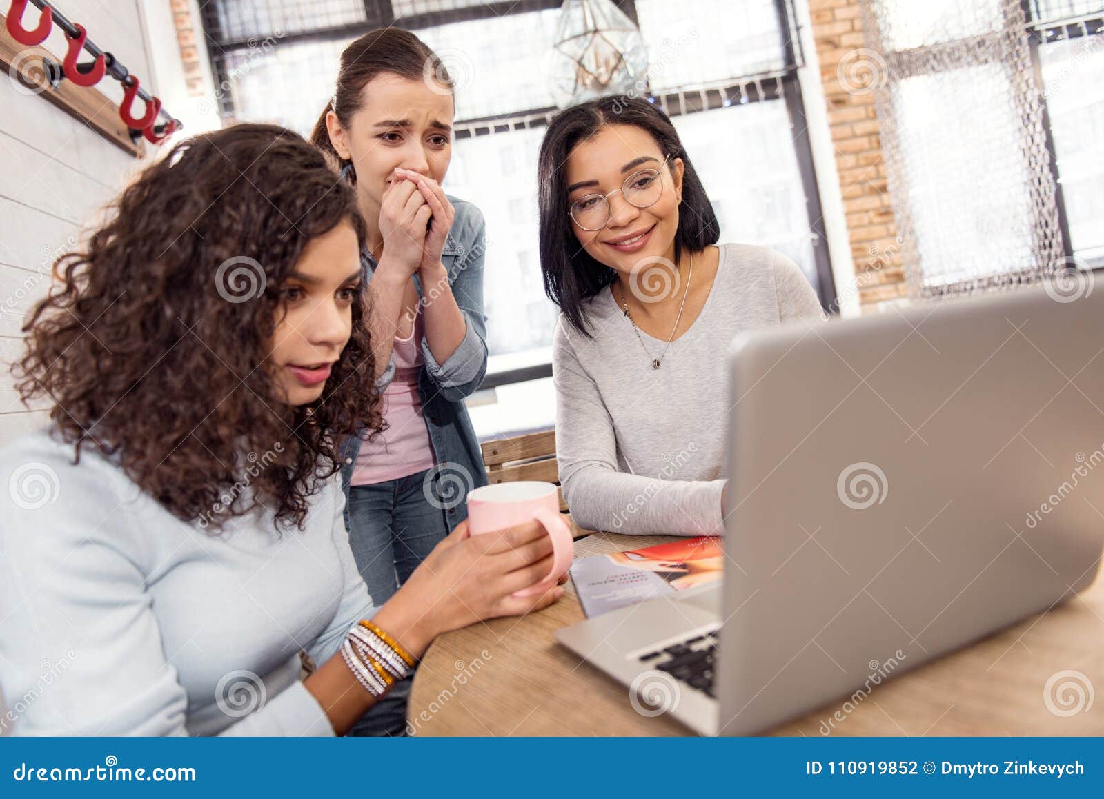 Charming Three Students Coming Up with Ideas Stock Photo - Image of ...