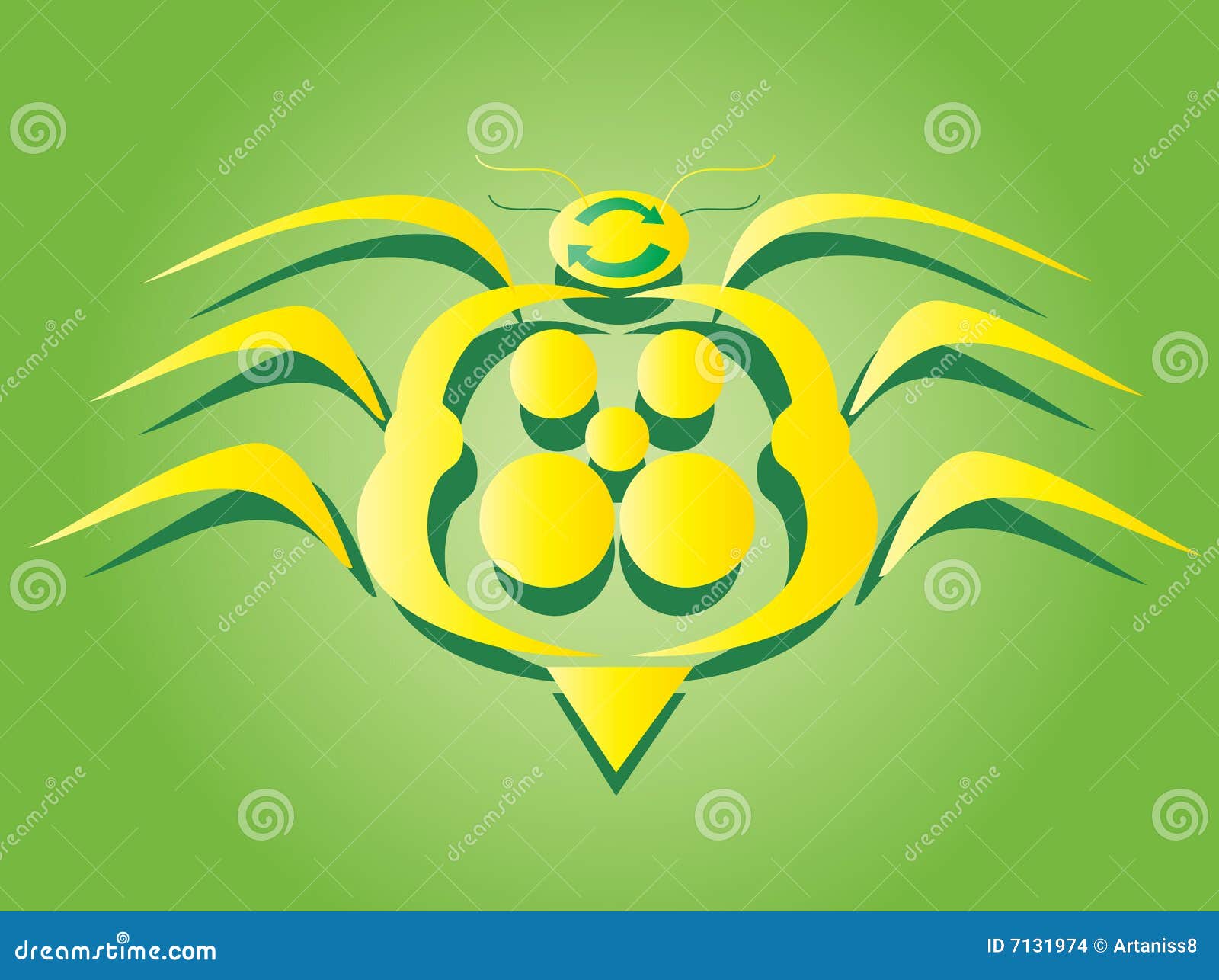 The Great Yellow Bug Symbol Stock Vector - Illustration of yellow ...