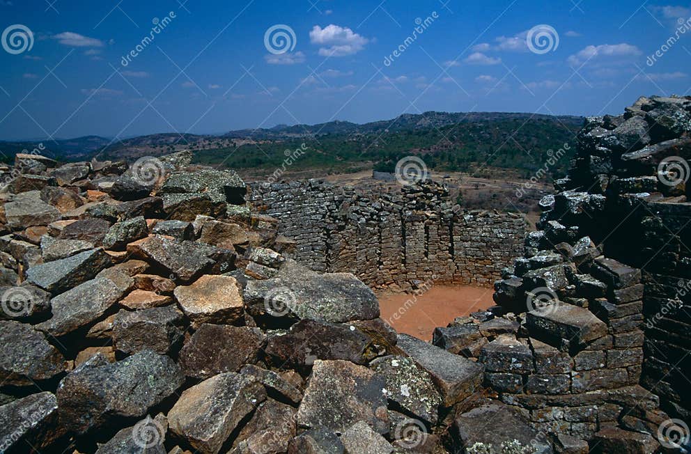 The Great Zimbabwe ruins. editorial stock photo. Image of zimbabwe ...