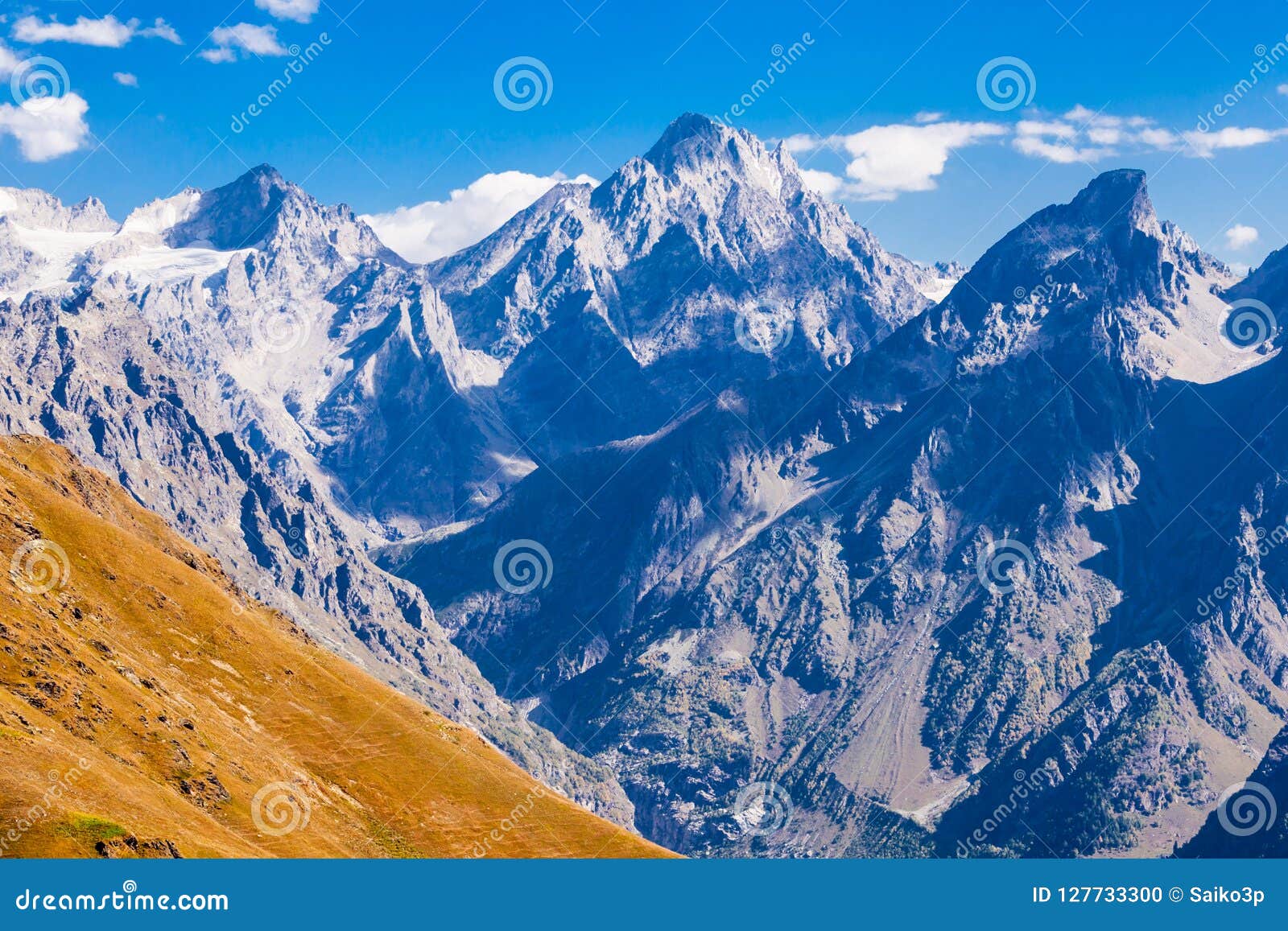 Greater Caucasus mountains stock photo. Image of beautiful - 127733300