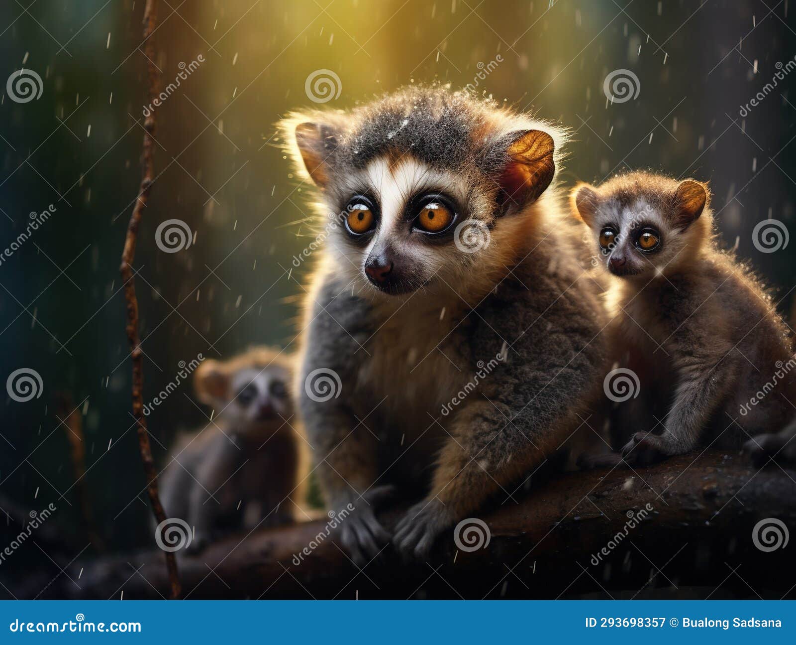 Dwarf Cheirogaleus Medius Stock Illustration | CartoonDealer.com #293692096