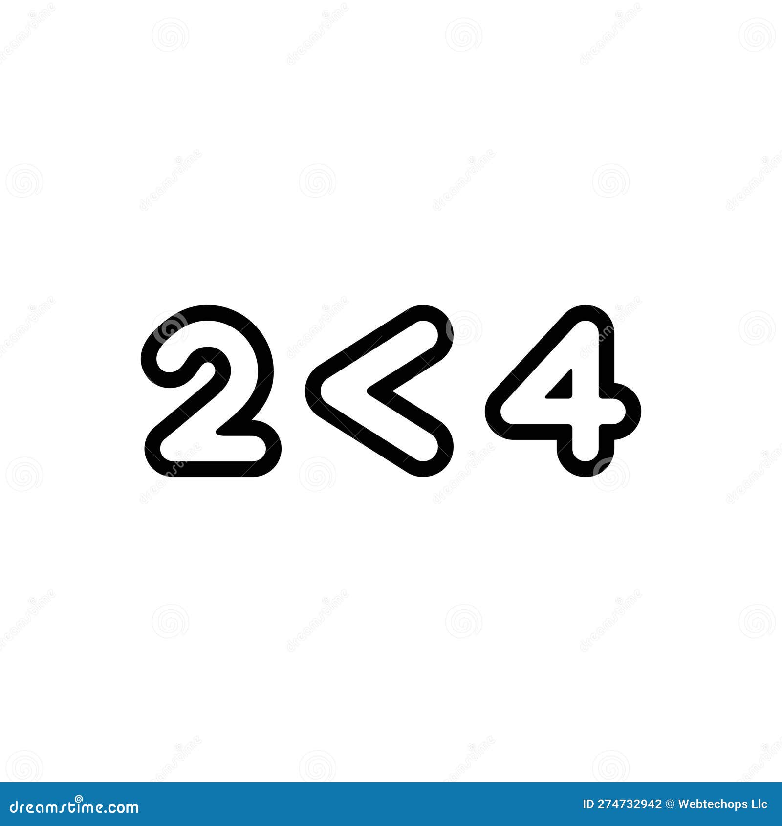 Black Line Icon for Greater, Oversize and Count Stock Vector ...