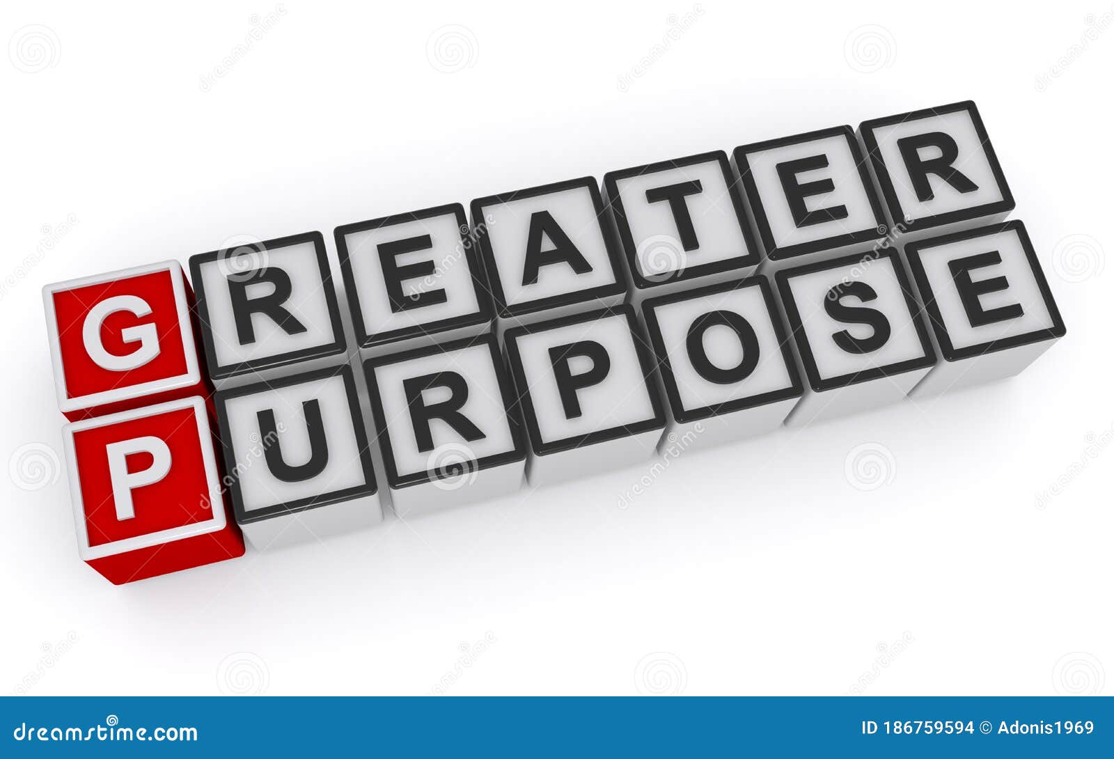 Greater purpose blocks stock illustration. Illustration of objective ...