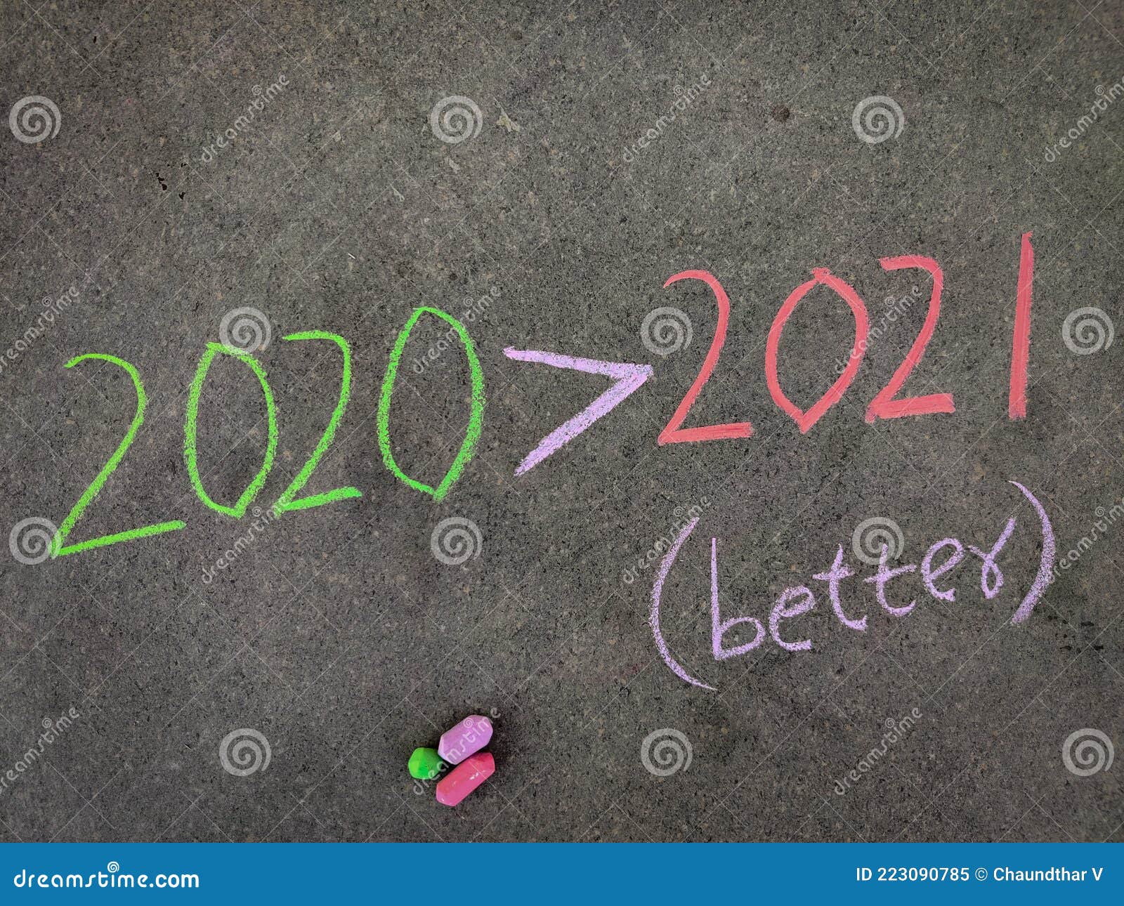 2020 Greater Than Symbol 2021 2020 Better Than 2021 . Using Color Chalk ...