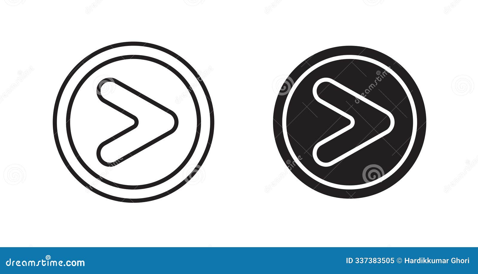 Is Greater Than Thin Line Vector Icon Set Stock Illustration ...