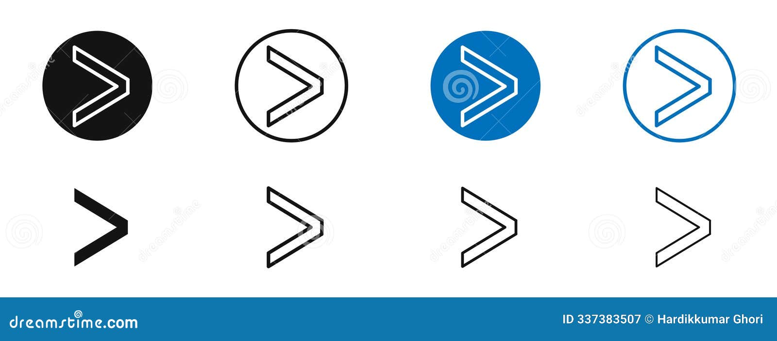 Is Greater Than Thin Line Vector Icon Set Stock Illustration ...