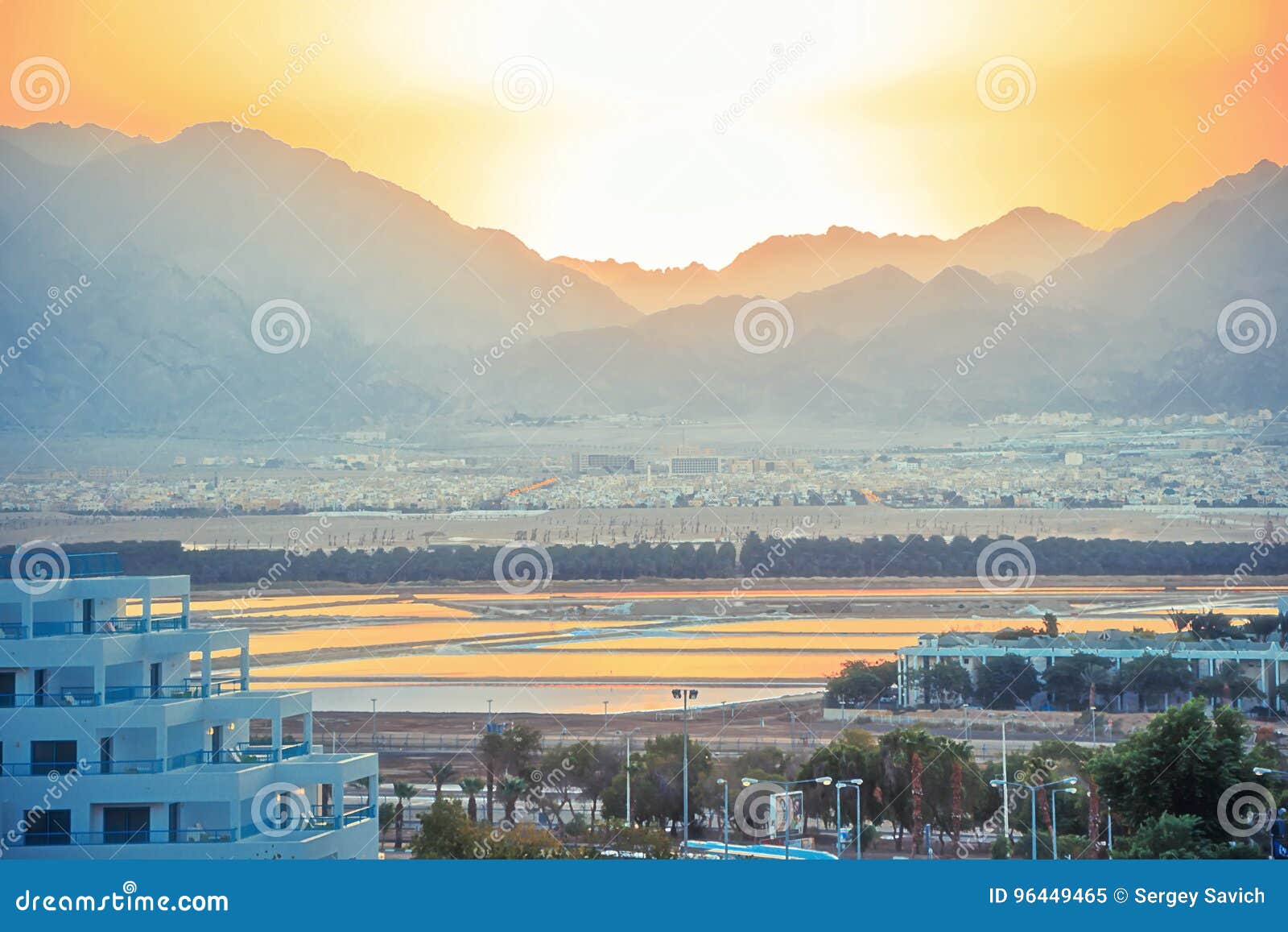 The Greatest Sunset in the Middle East Stock Image - Image of port ...