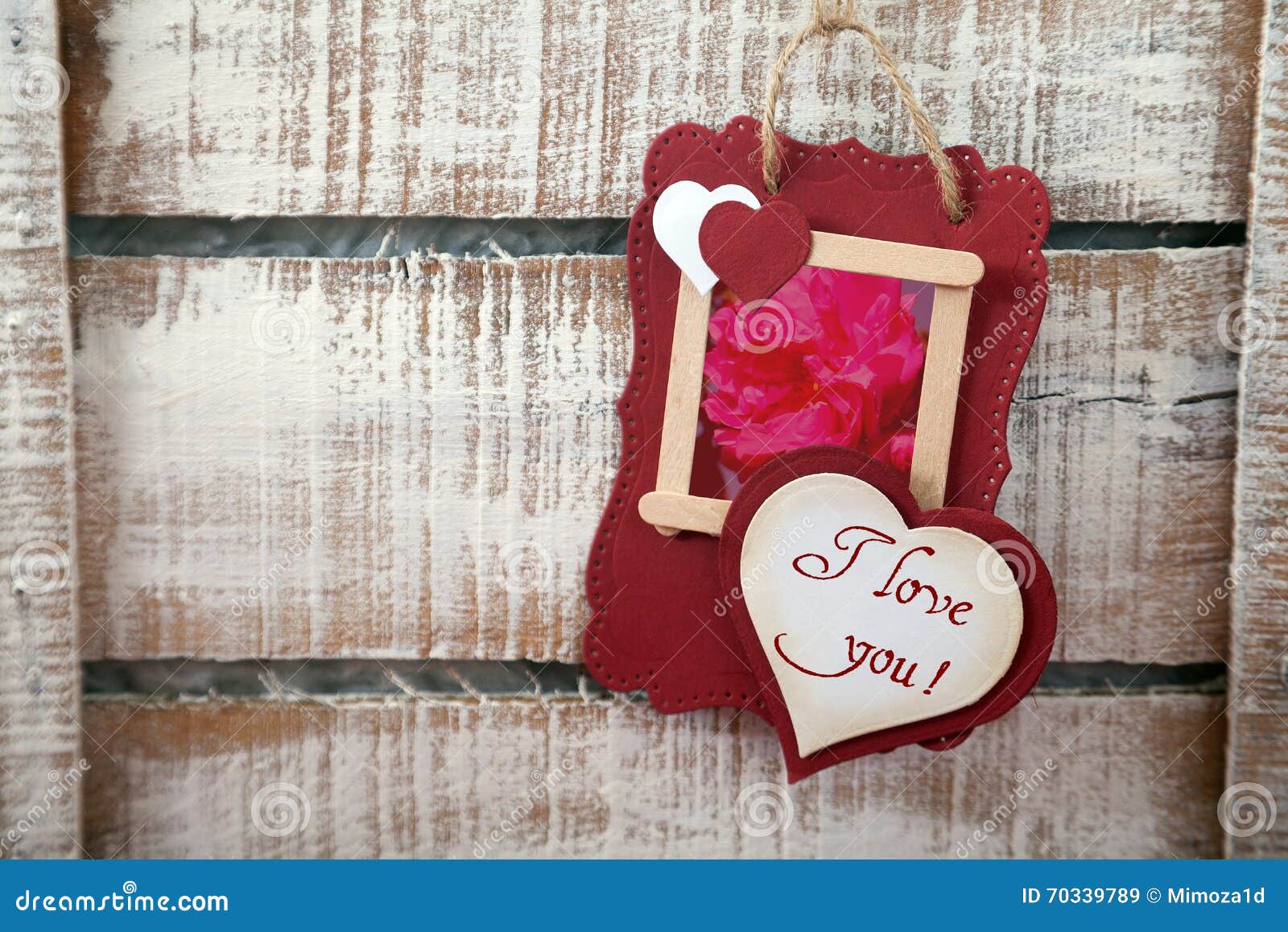 Greating Card on Wooden Background Stock Image - Image of blank ...