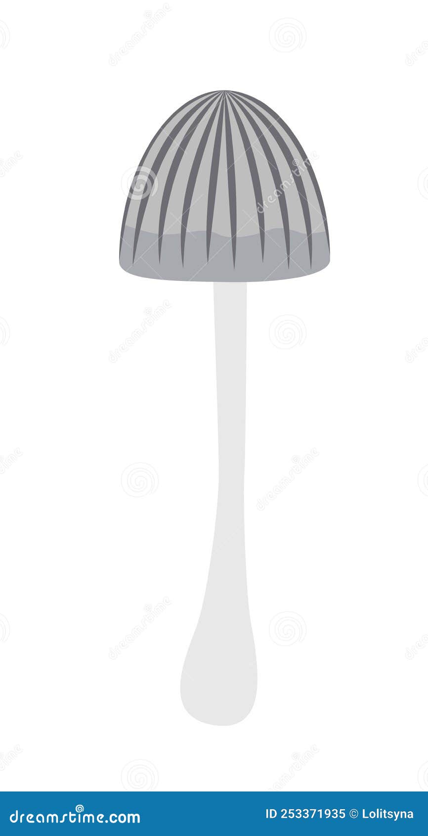 Toadstool. Toxic Purple Mushroom. Flat, Cartoon, Vector | CartoonDealer ...