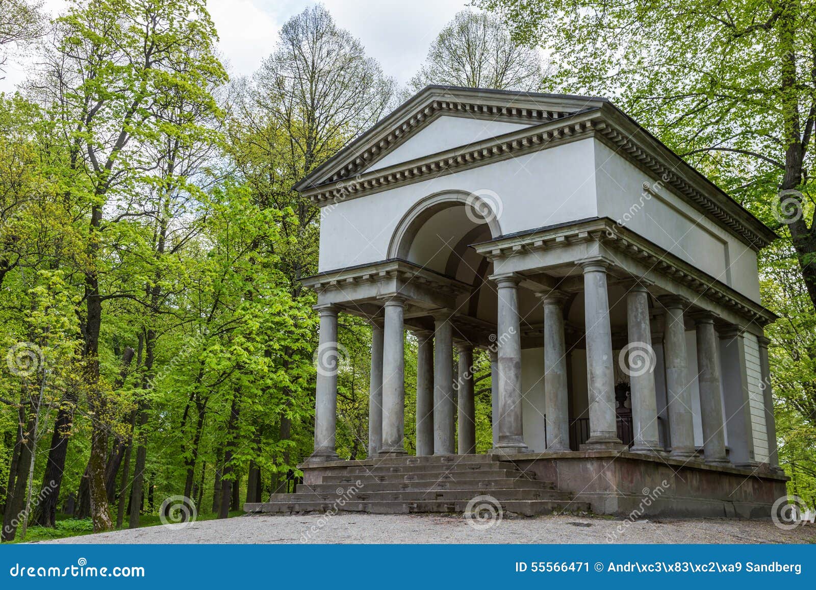 Greco-Roman Temple in Forest Stock Image - Image of classical, ruins ...
