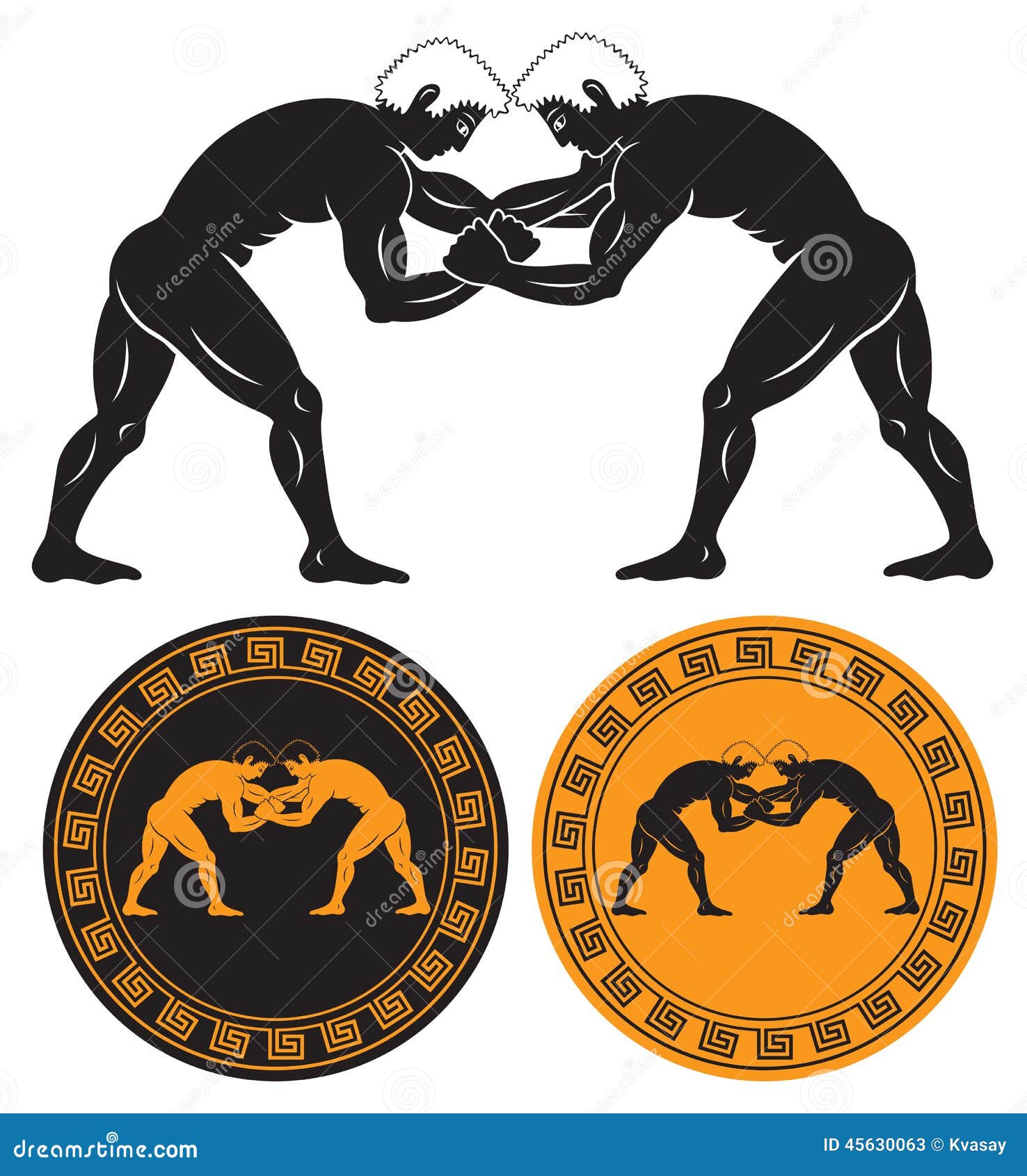 Greco-roman Wrestling Scales Icon, Cartoon Style Vector Illustration ...
