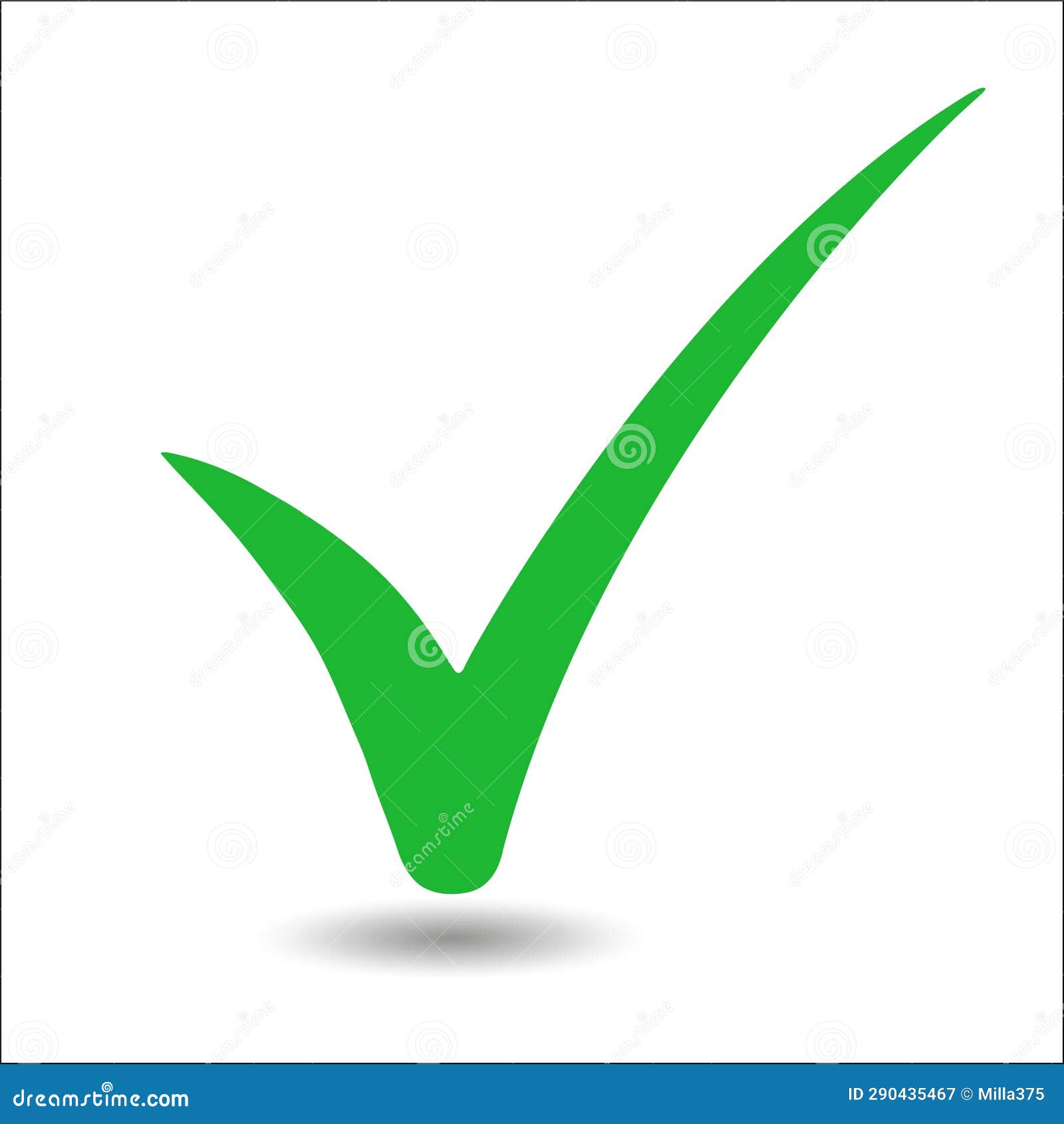 Green Checkmark with a Shadow Icon Design Element Stock Vector ...