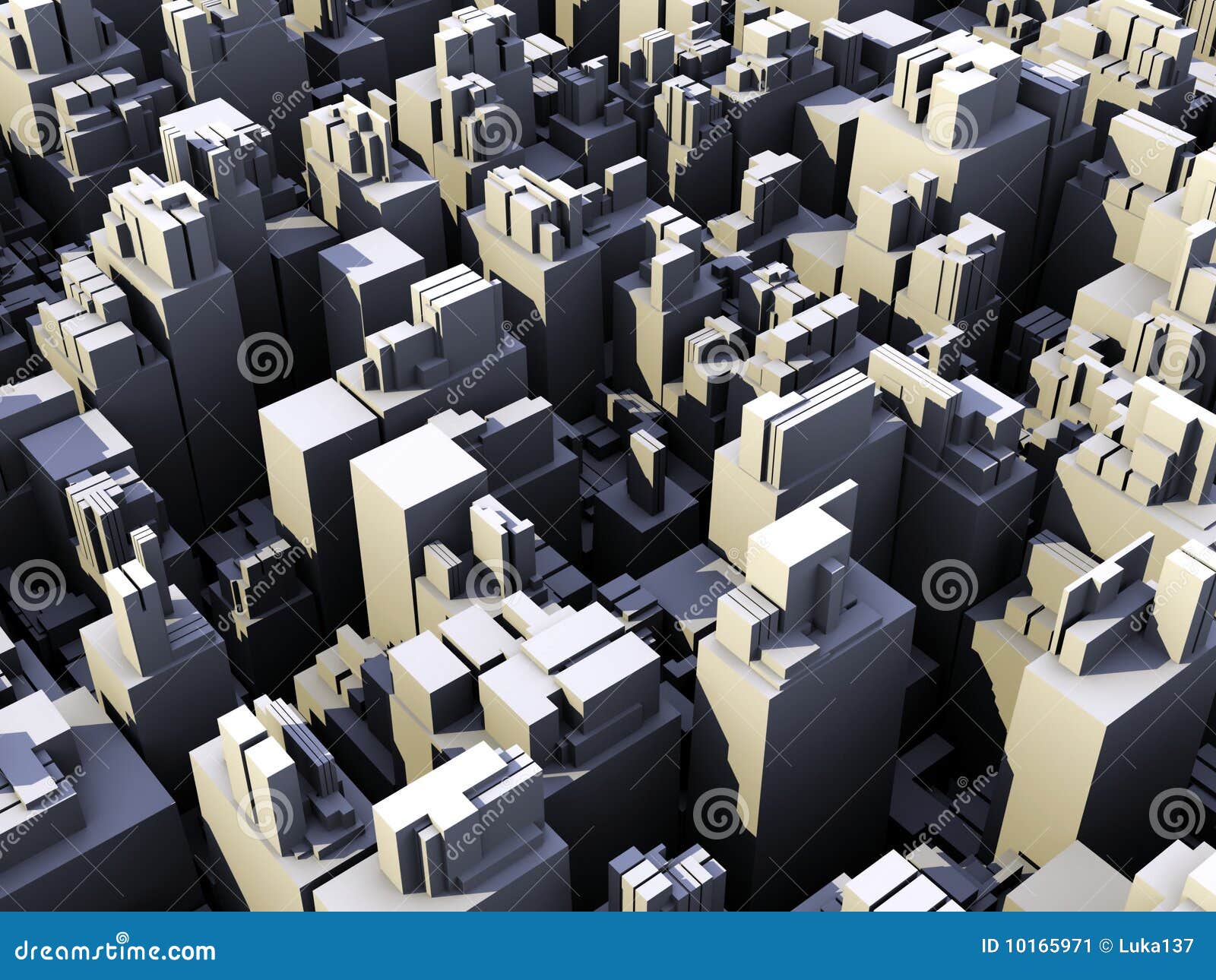 Greeble City stock illustration. Illustration of blocks - 10165971