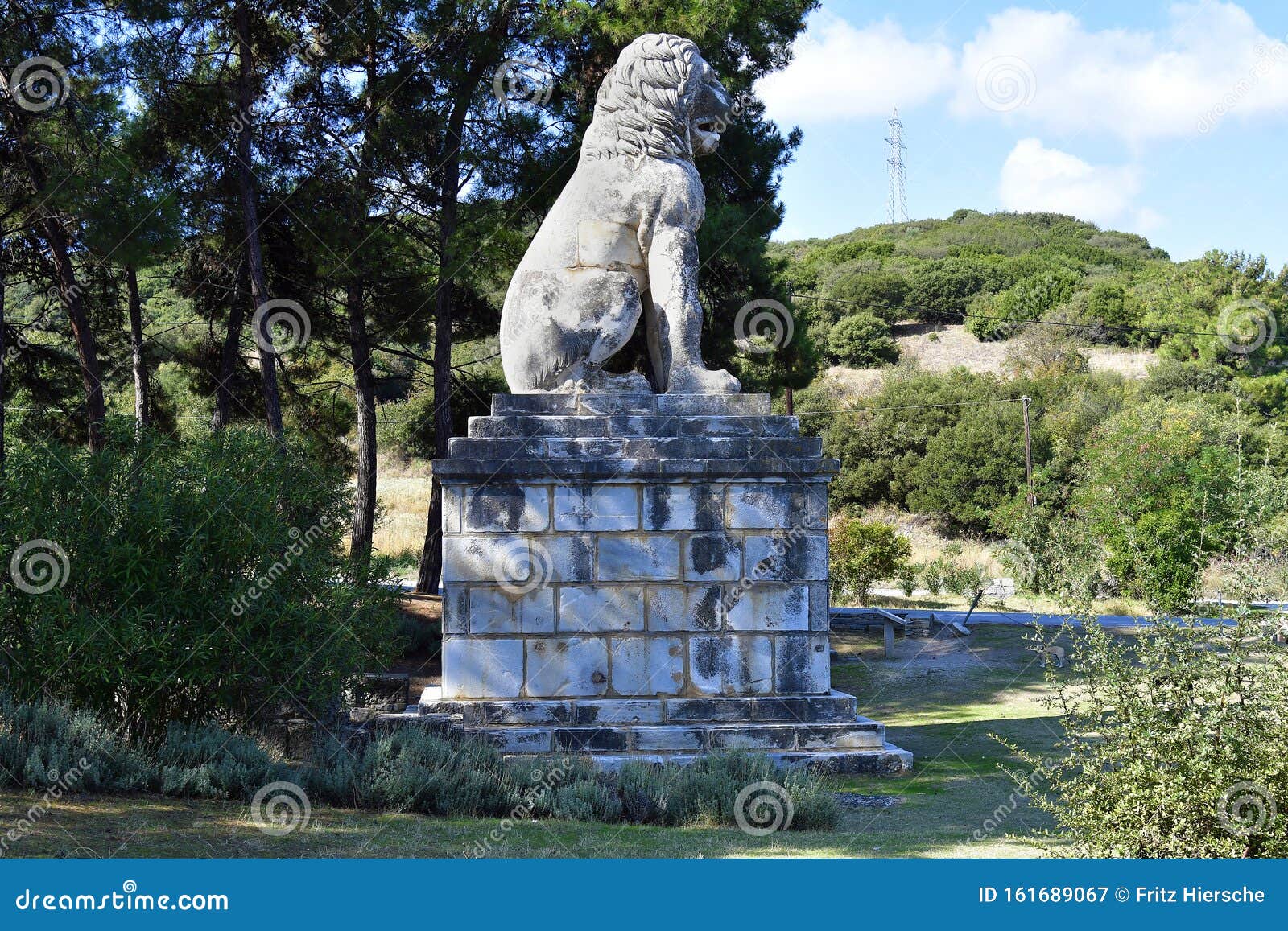 Greece, Lion of Amphipolis stock image. Image of landmark - 161689067