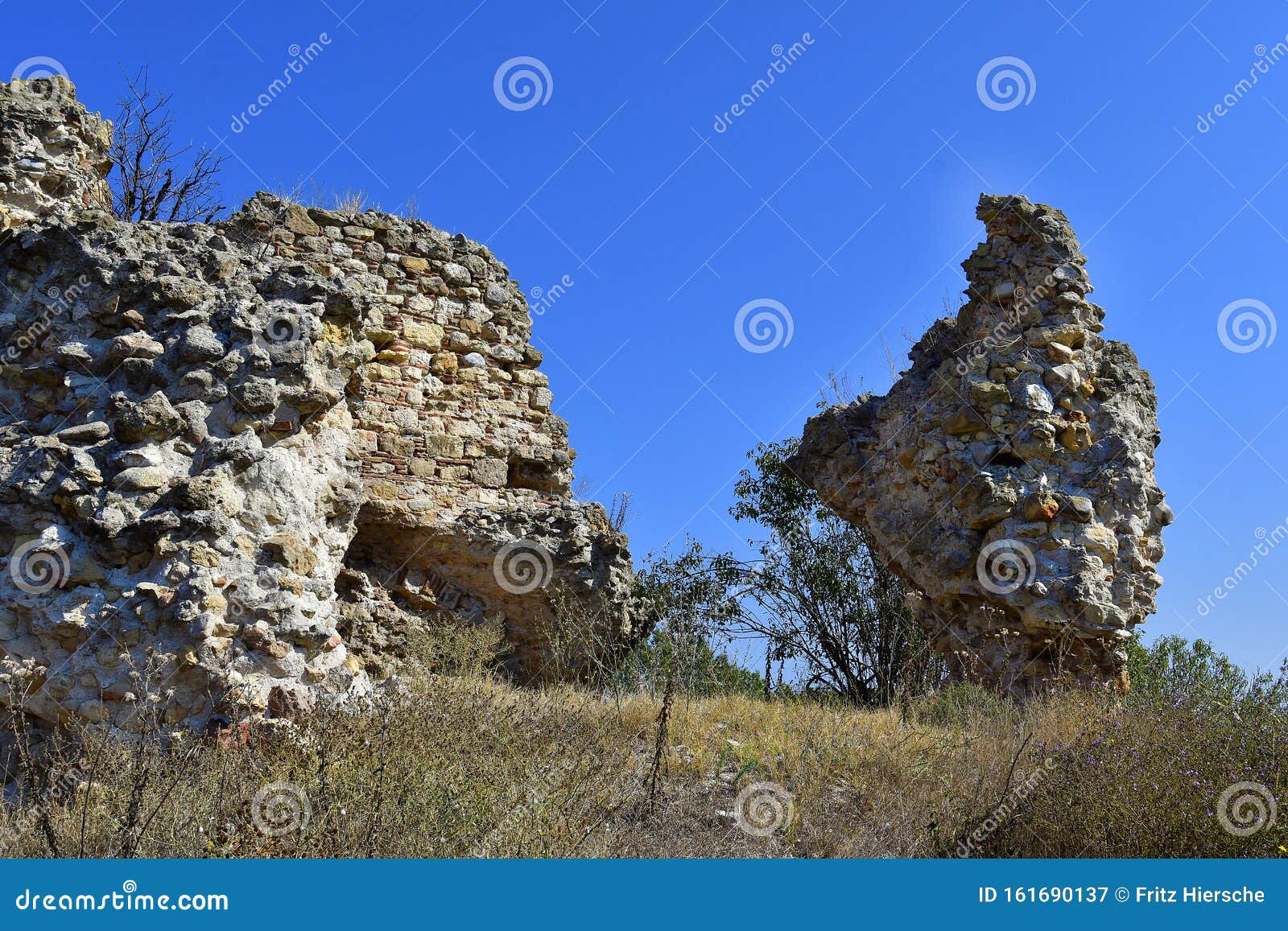 Greece , Fortified Wall in Amphipolis Stock Image - Image of ancient ...