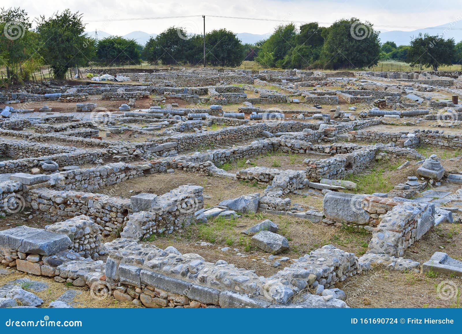 Greece, Settlement in Ancient Philippi Stock Photo - Image of site ...