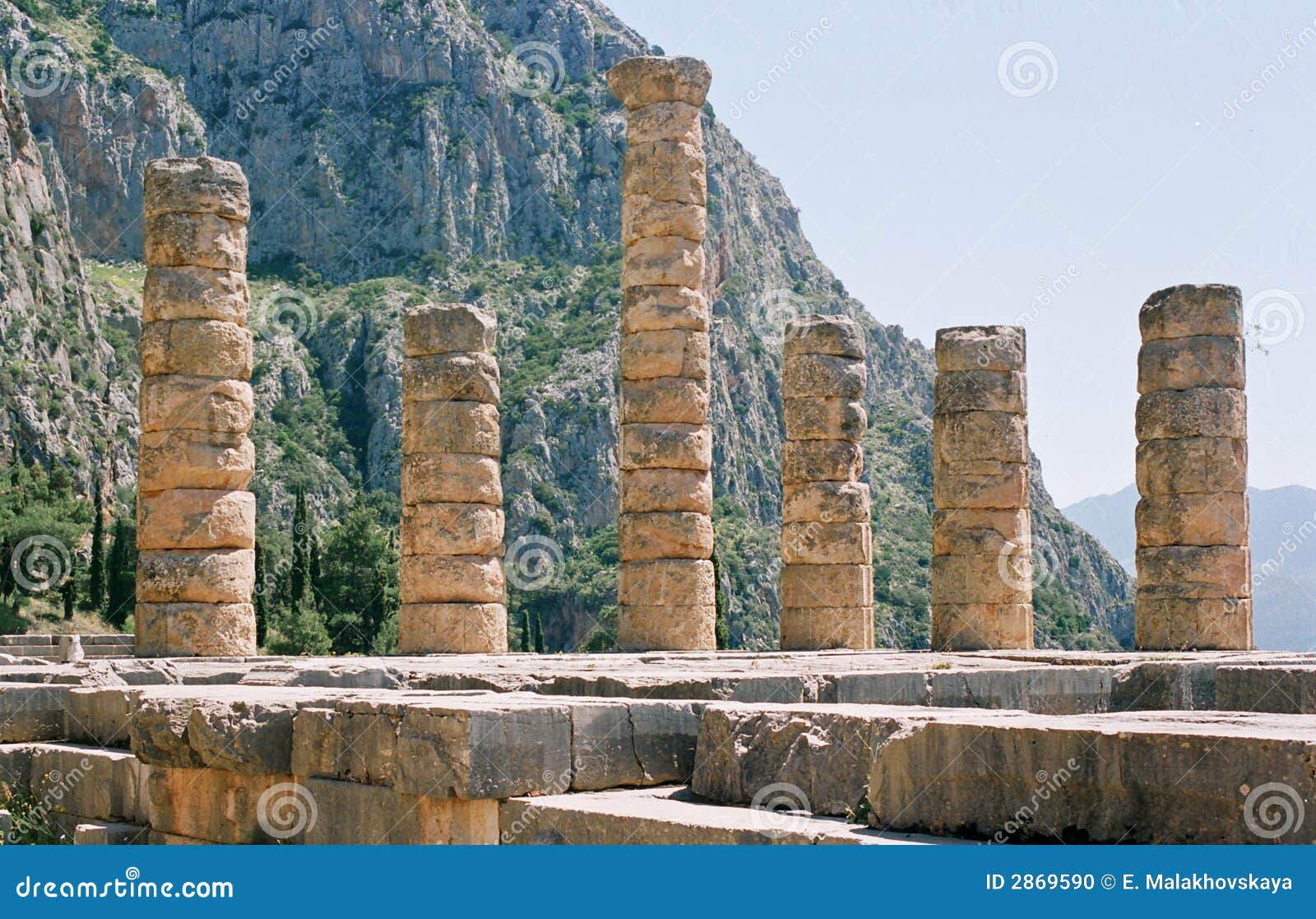 Greece, Apollo temple. stock photo. Image of ancient, pilgrimage - 2869590