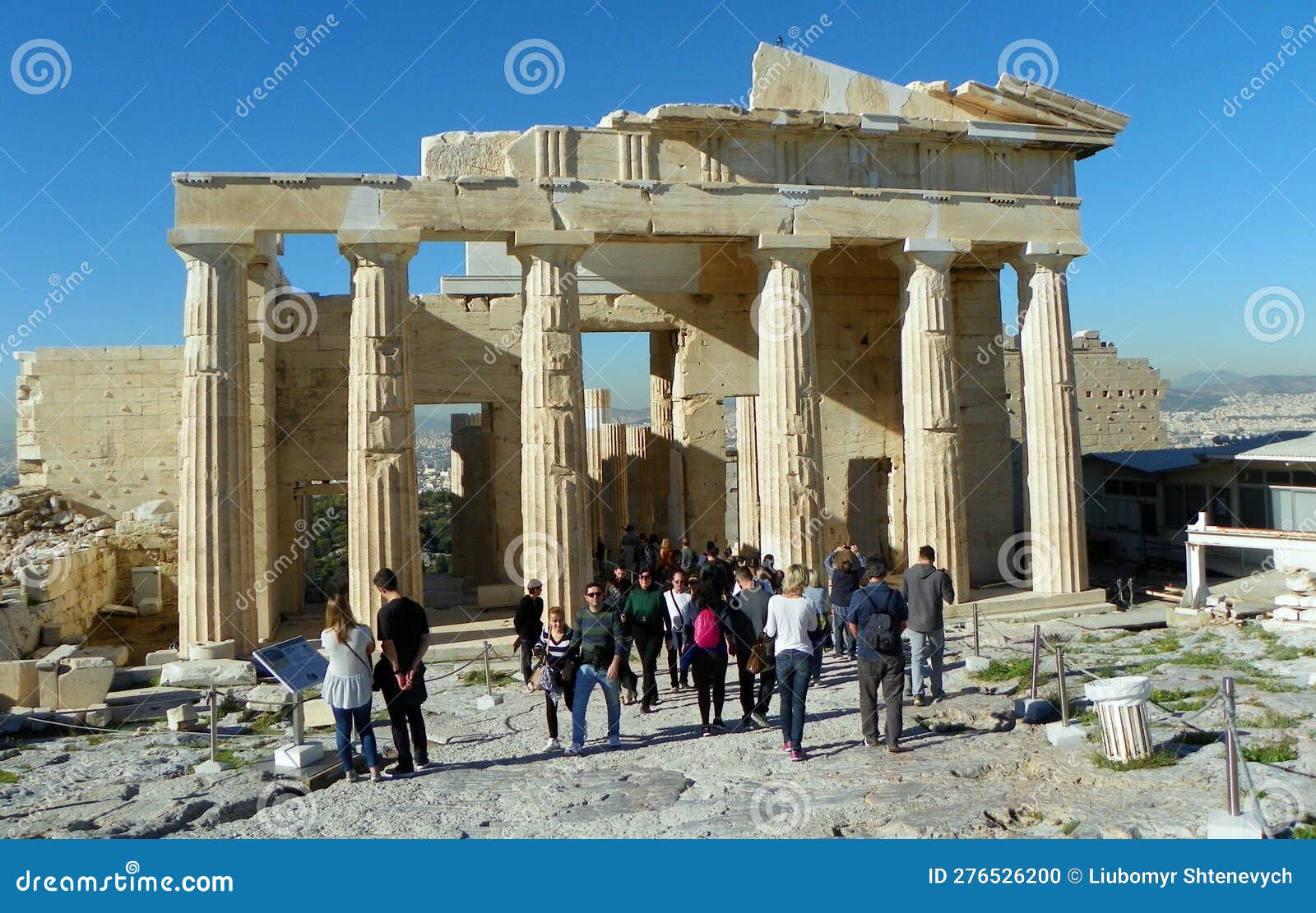 Greece, Athens, Acropolis, Colonnade the Temple of Erechteion Stock ...