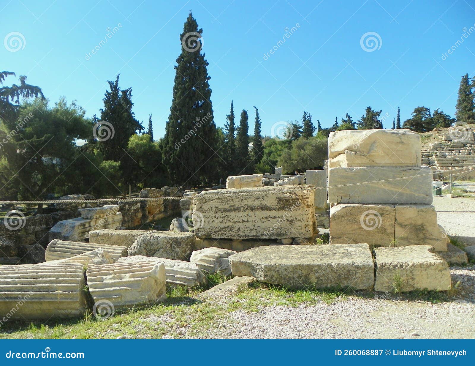 Greece, Athens, the Choregic Monument of Nikias Stock Image - Image of ...