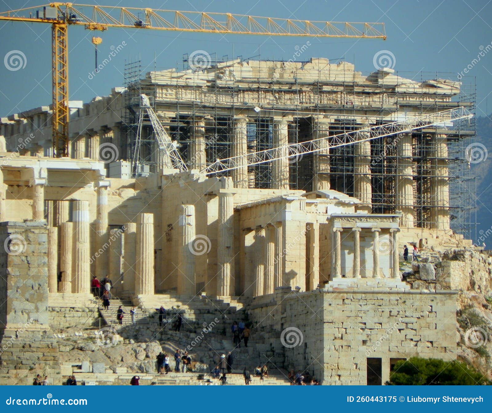 Greece, Athens, Filopappou Hill, View of the Acropolis Stock Image ...